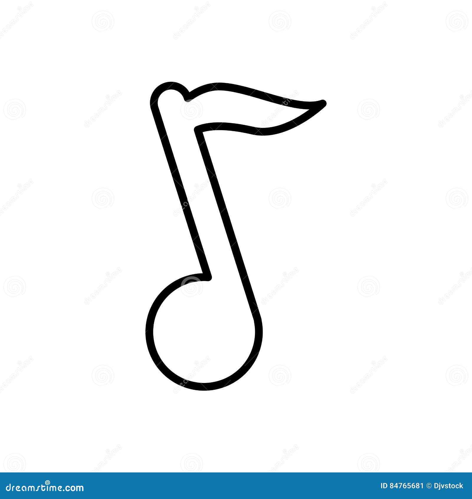 Het Symbool Van De Muzieknota Stock Illustratie - Illustration of ...