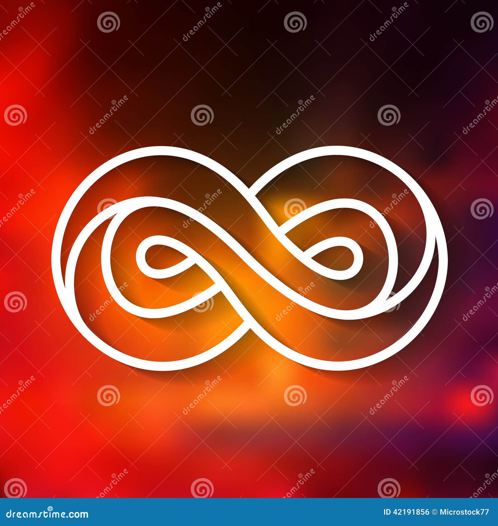 Het Symbool Van De Oneindigheid Vector Illustratie - Illustration of ...