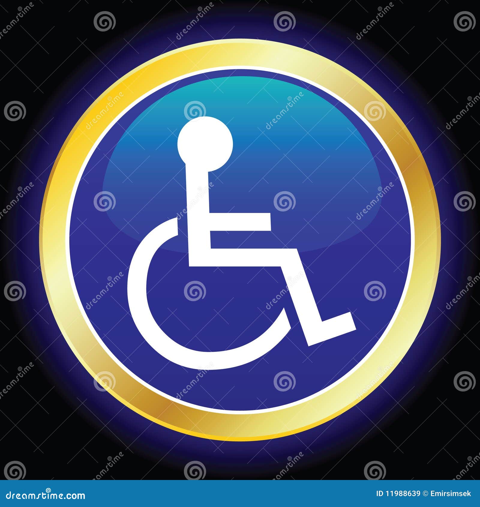 Het Symbool Van De Rolstoel Vector Illustratie - Illustration of ...