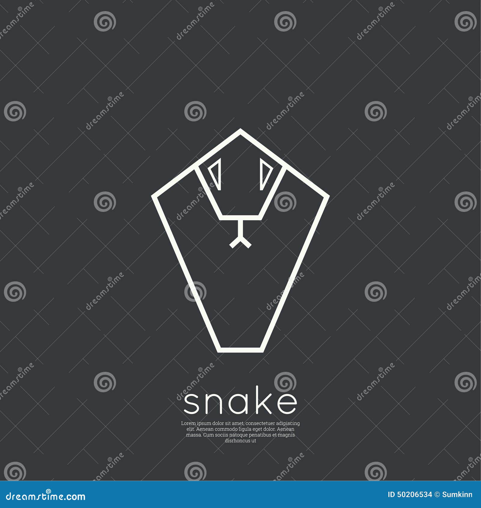 Het symbool van de slang vector illustratie. Illustration of logo ...