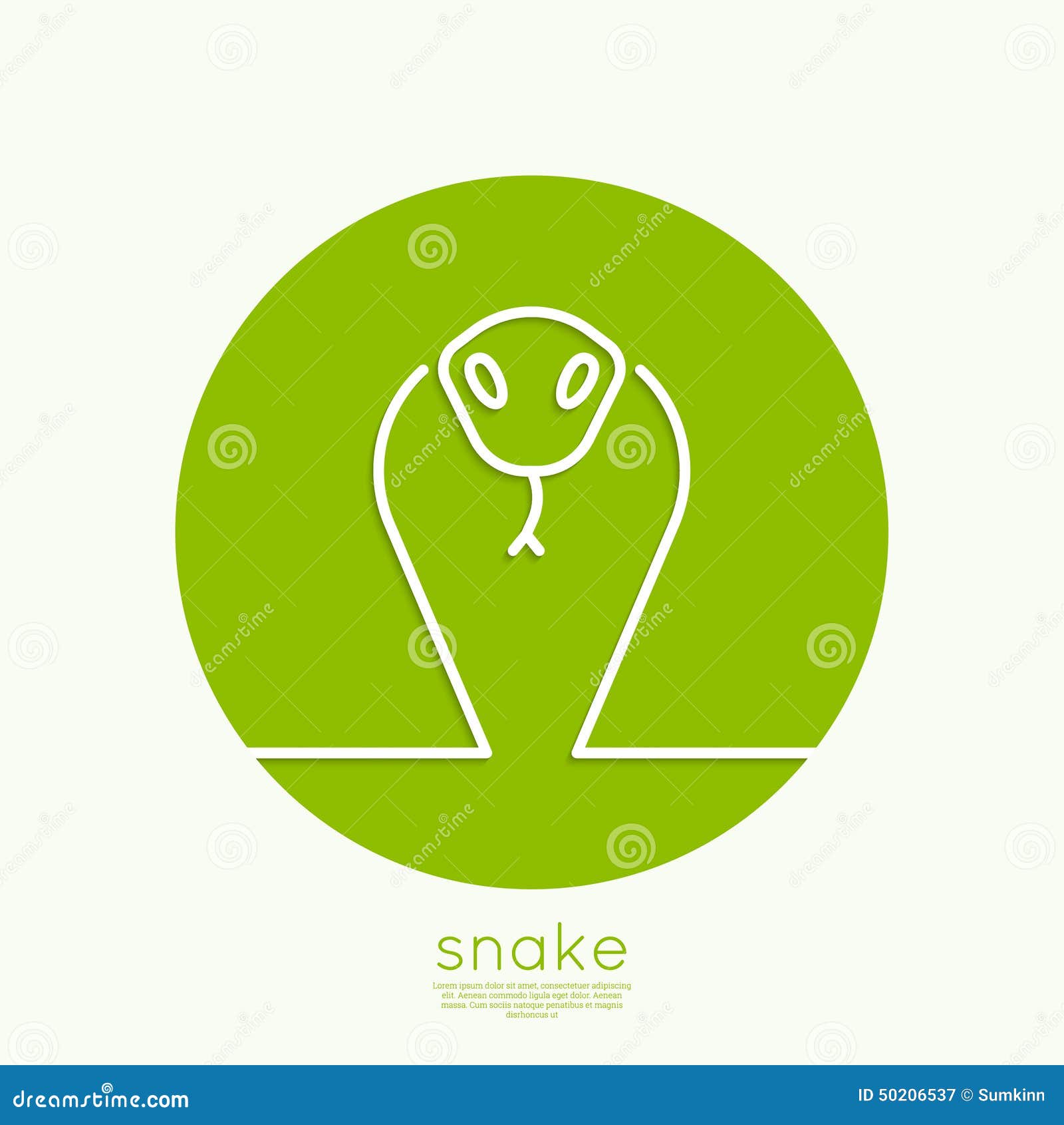 Het symbool van de slang vector illustratie. Illustration of dier ...