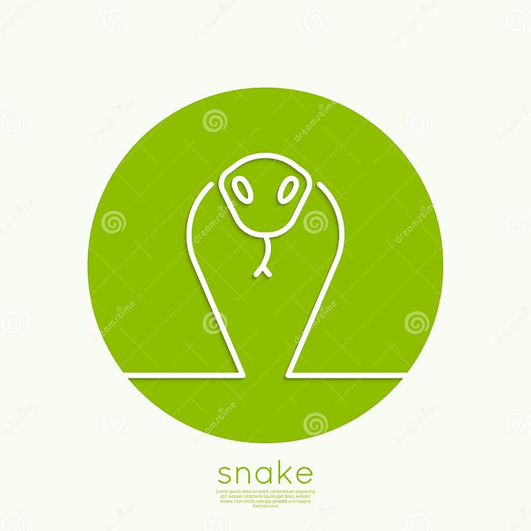 Het symbool van de slang vector illustratie. Illustration of dier ...