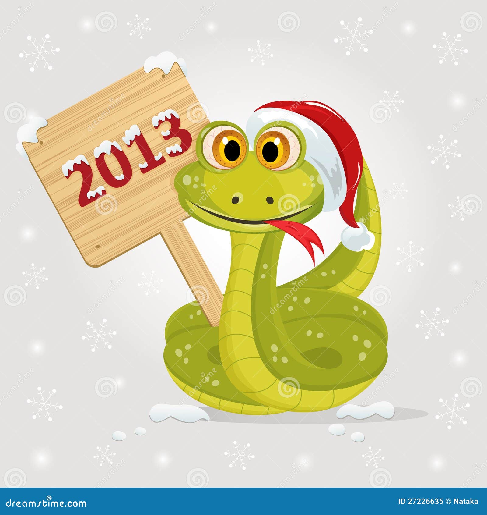 Het Symbool Van De Slang Van Het Jaar Van 2013 Vector Illustratie ...