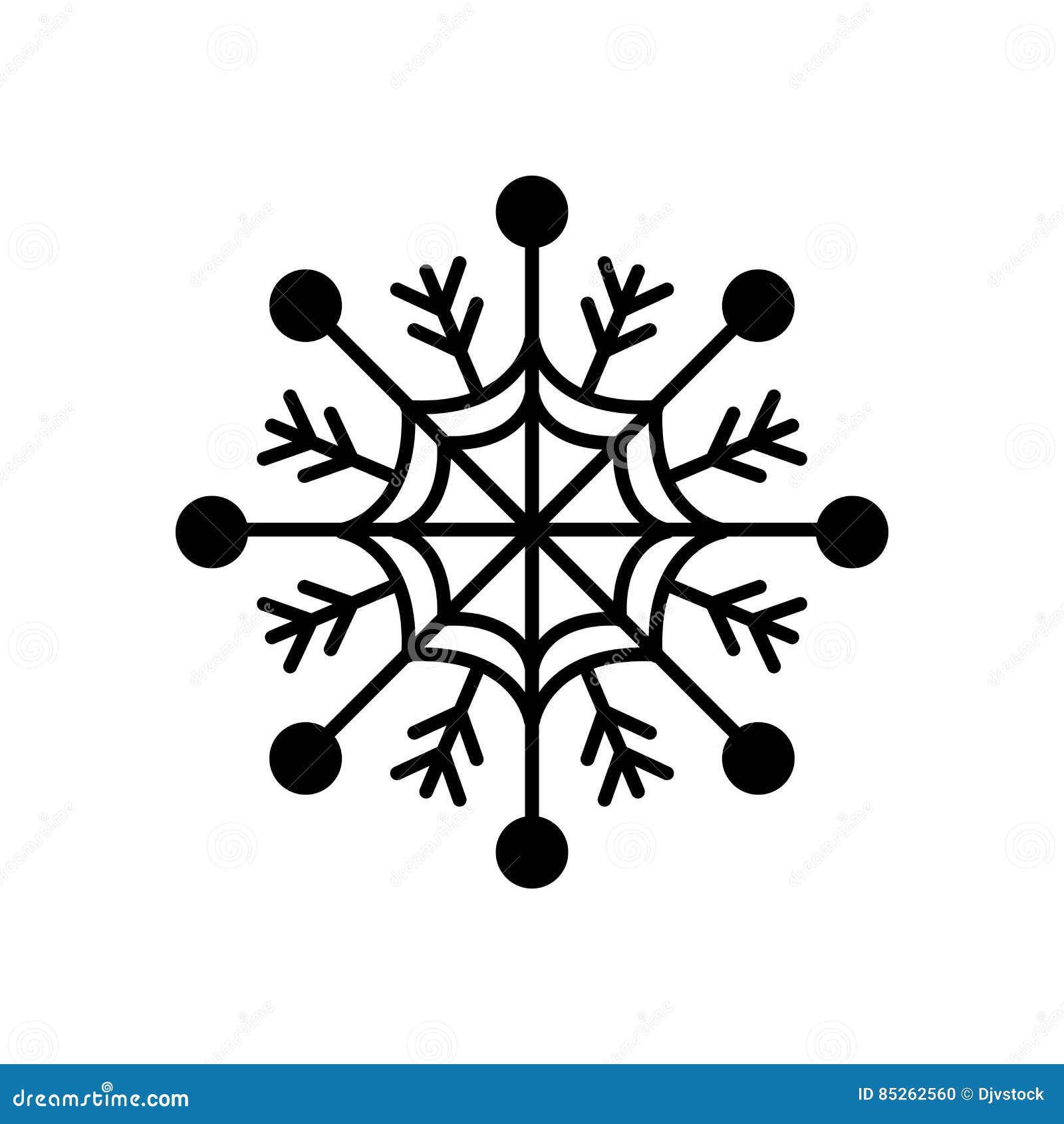 Het Symbool Van De Sneeuwvlokwinter Stock Illustratie - Illustration of ...