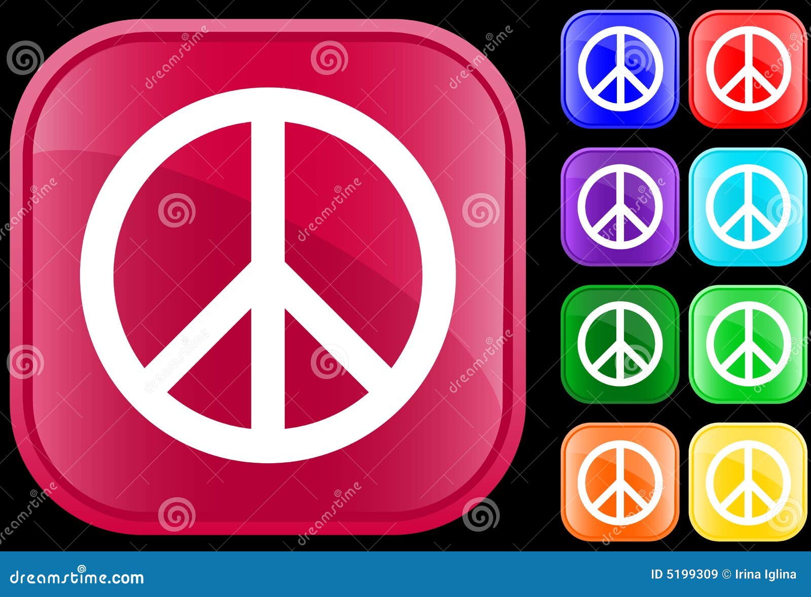 Het symbool van de vrede vector illustratie. Illustration of computer ...