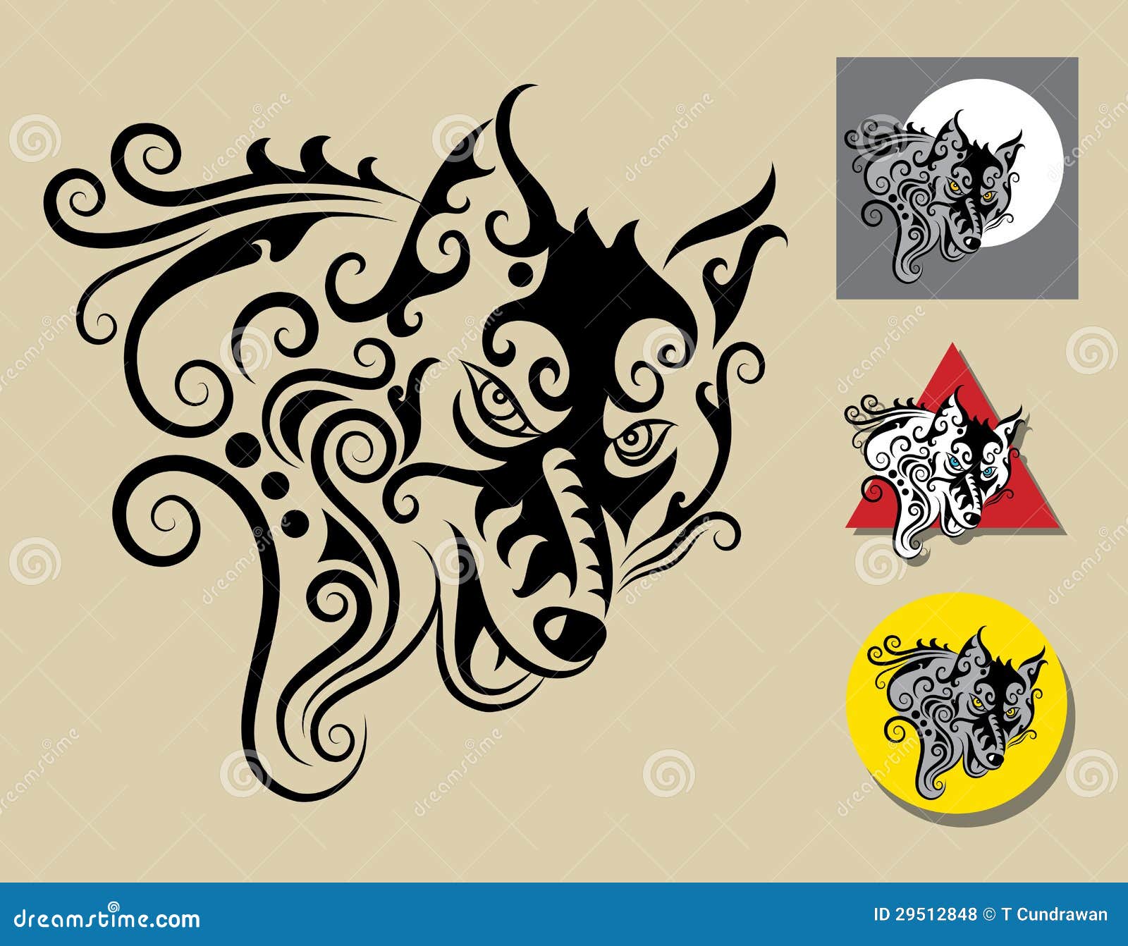 Het Symbool van de wolf vector illustratie. Illustration of karakter ...