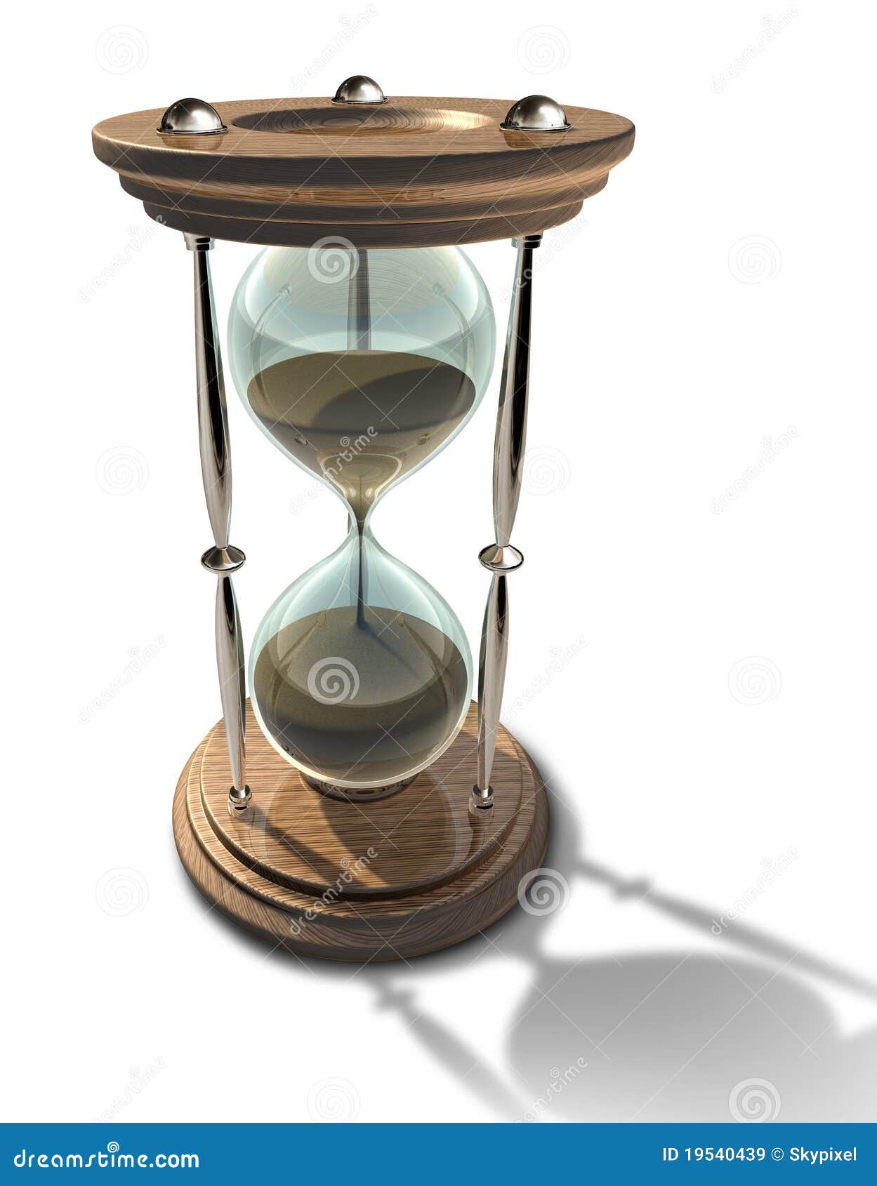 Het Symbool Van De Zandloper Van Tijd Stock Illustratie - Illustration ...
