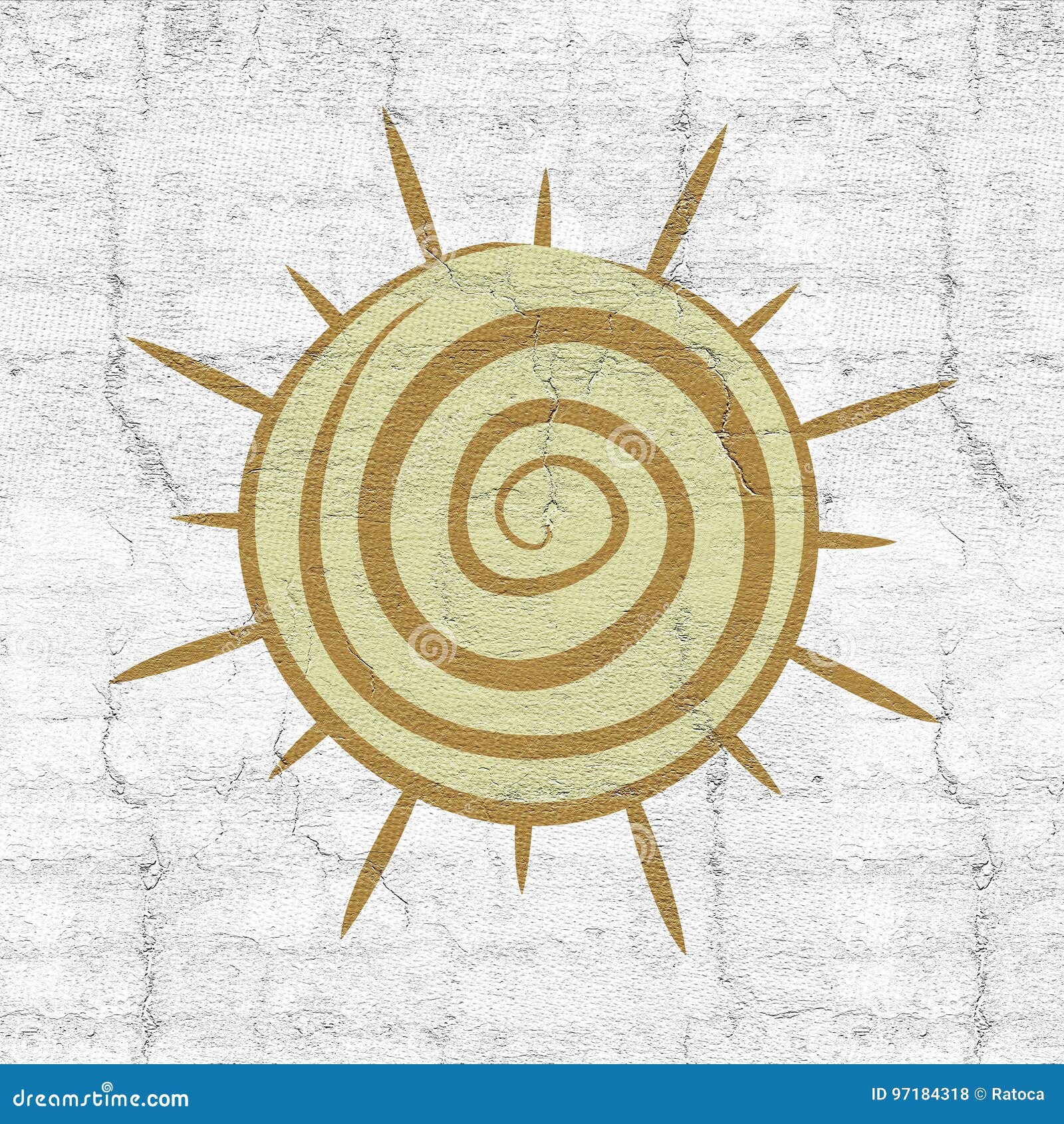 Het symbool van de zon stock illustratie. Illustration of helder - 97184318