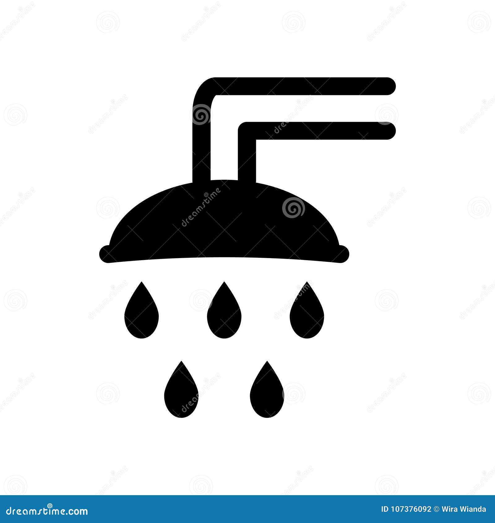 Het Symbool Van Het Douchehuis Vector Illustratie - Illustration of ...