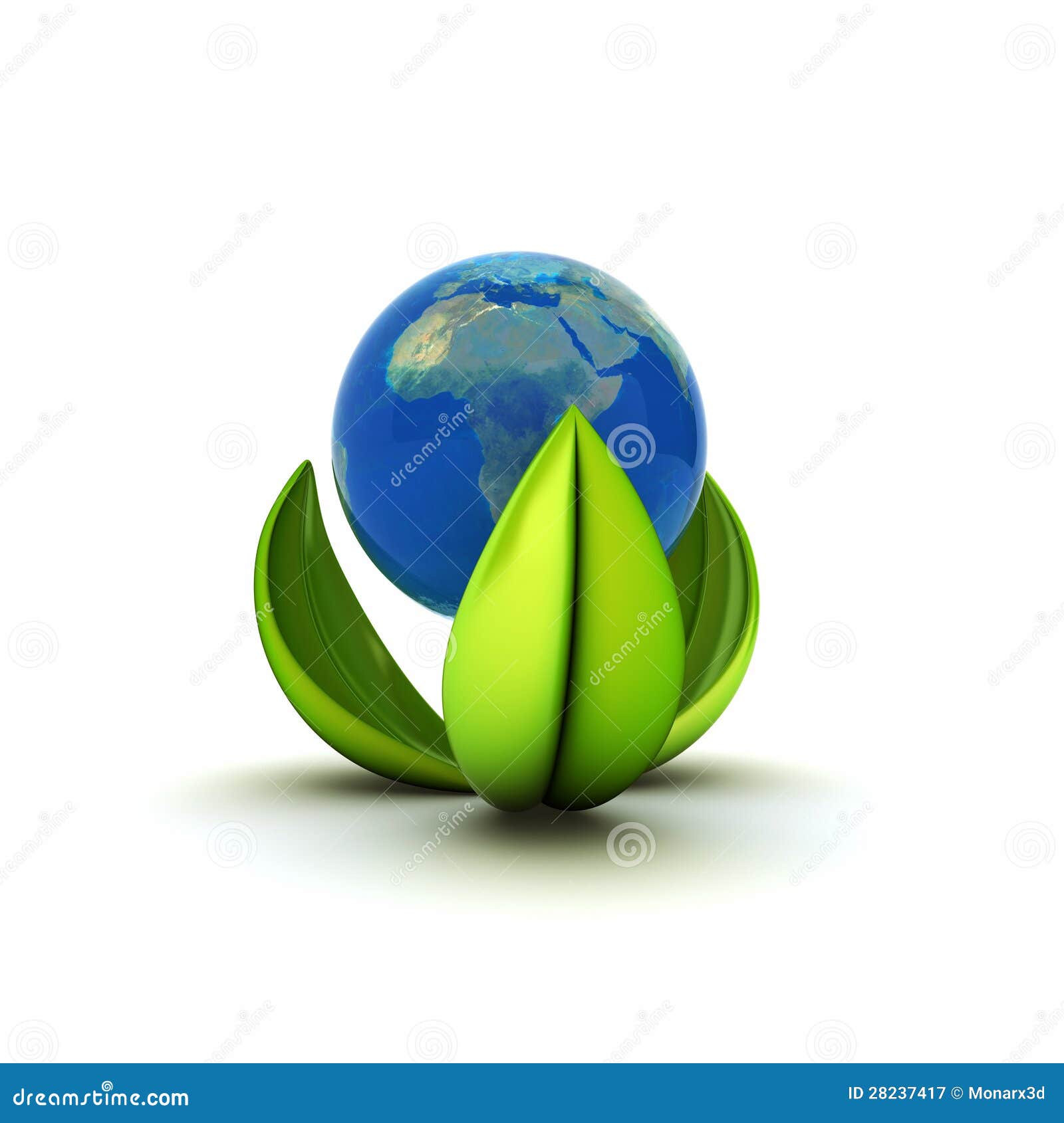 Het Symbool Van Eco Met Aarde Stock Illustratie - Illustration of ...
