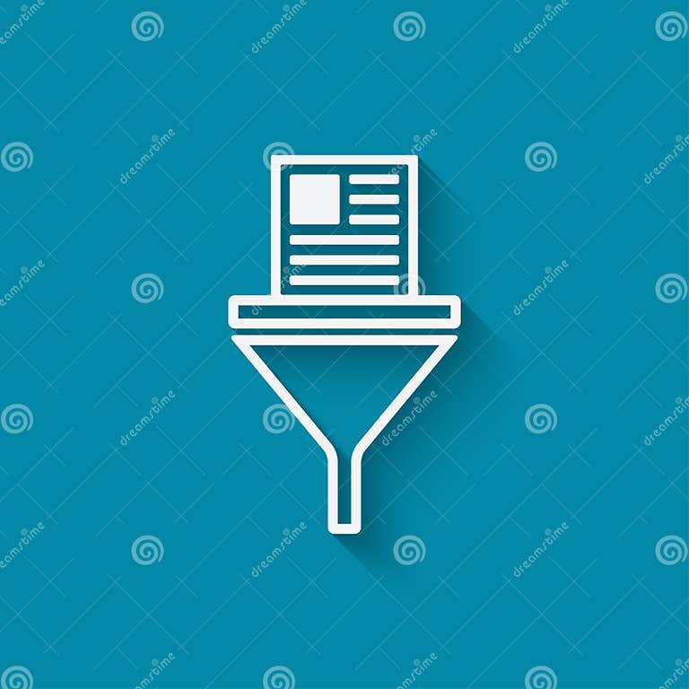 Het Symbool Van Filtergegevens Vector Illustratie - Illustration of ...