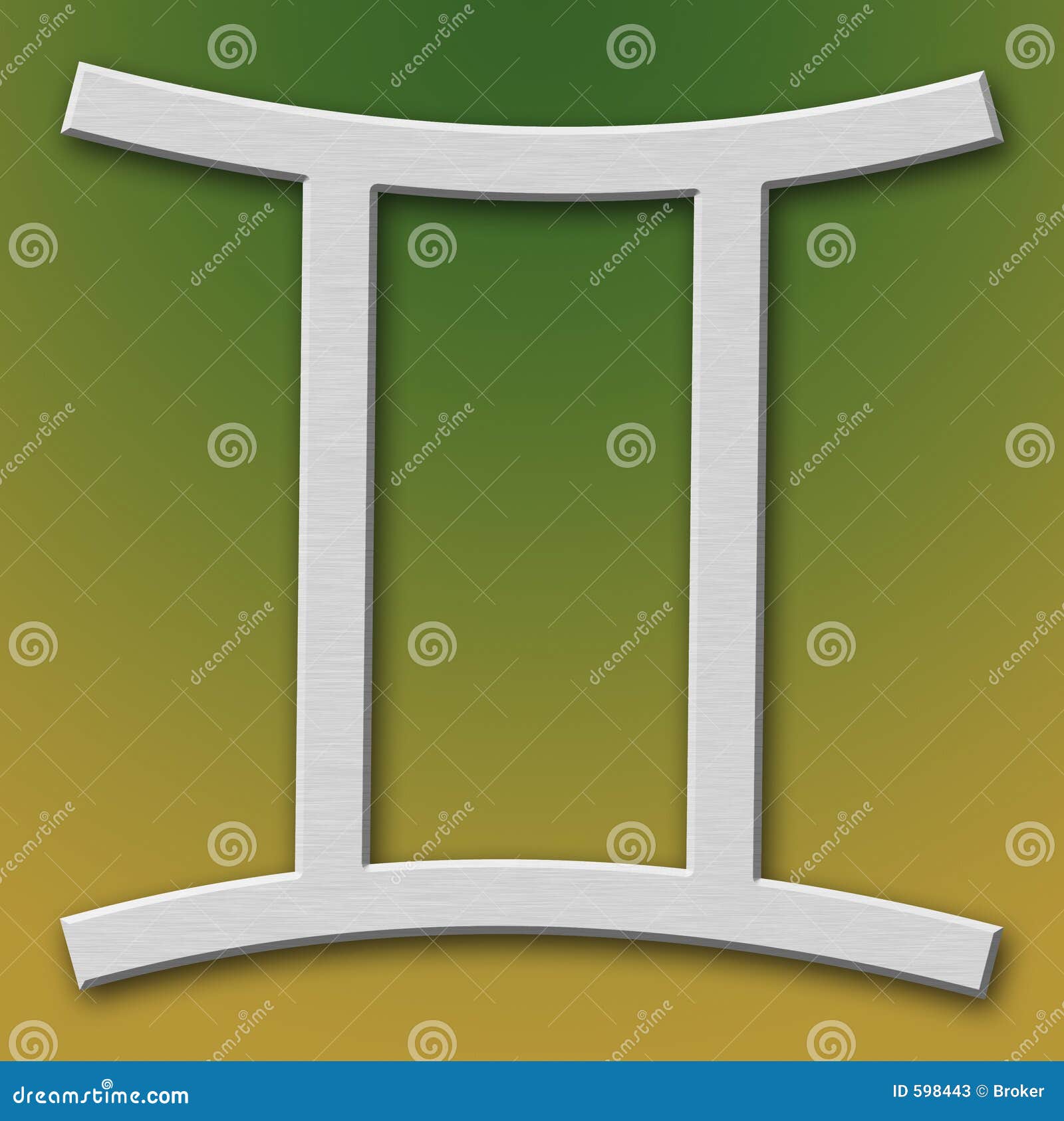 Het Symbool Van Het Aluminium Van Tweeling Stock Illustratie ...