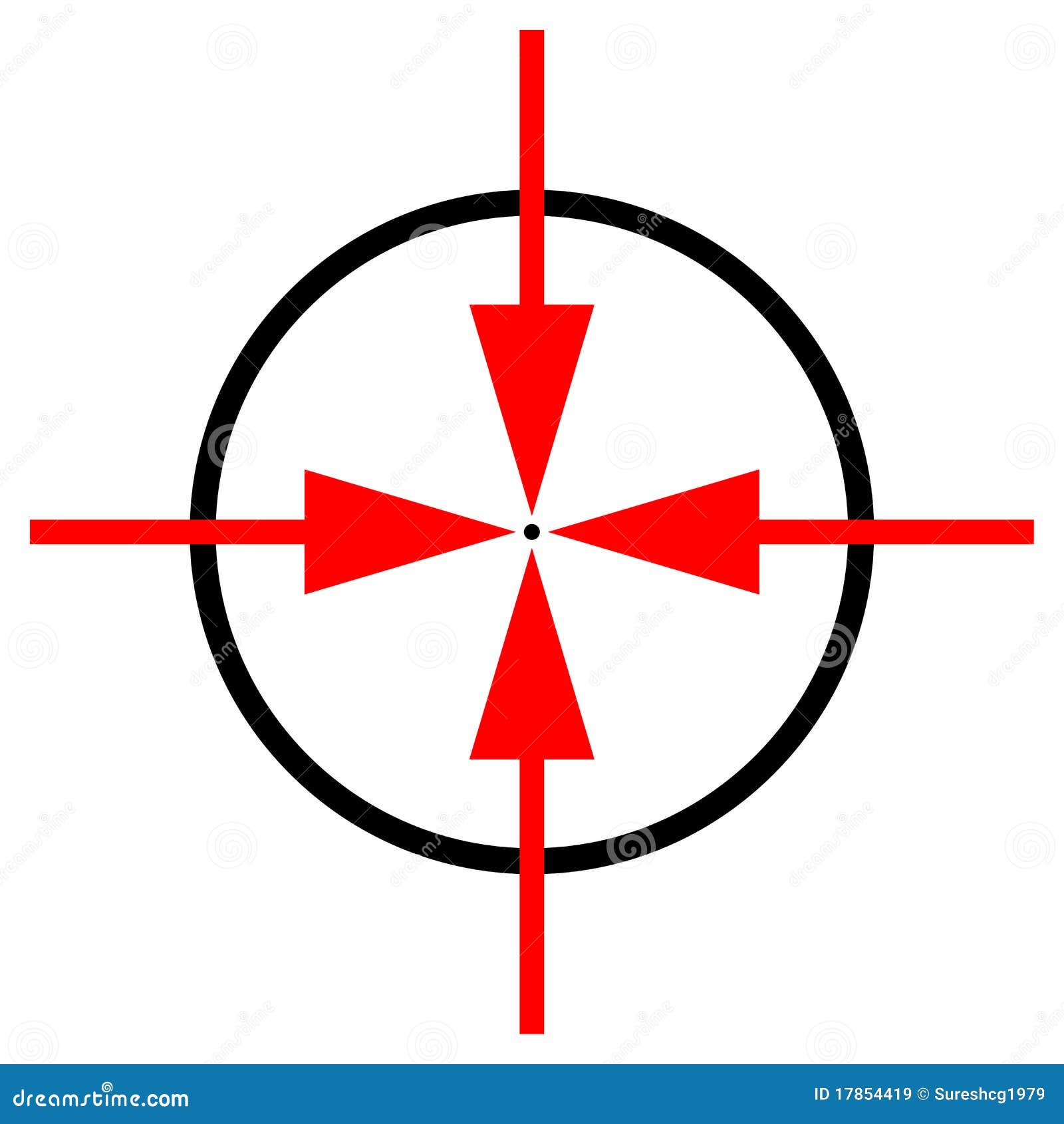 Het symbool van het doel vector illustratie. Illustration of doel ...