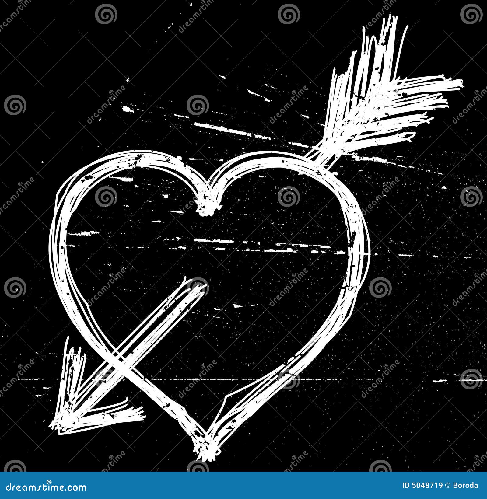 Het Symbool Van Het Hart Op Zwarte. Vector Illustratie - Illustration ...