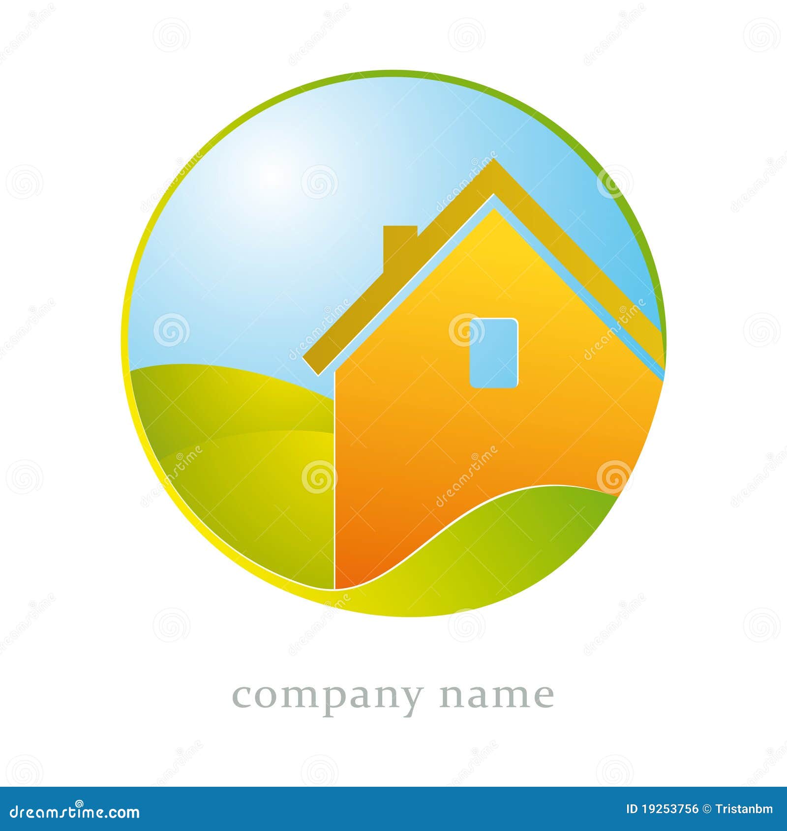 Het Symbool Van Het Huis En Van Het Blad Vector Illustratie ...