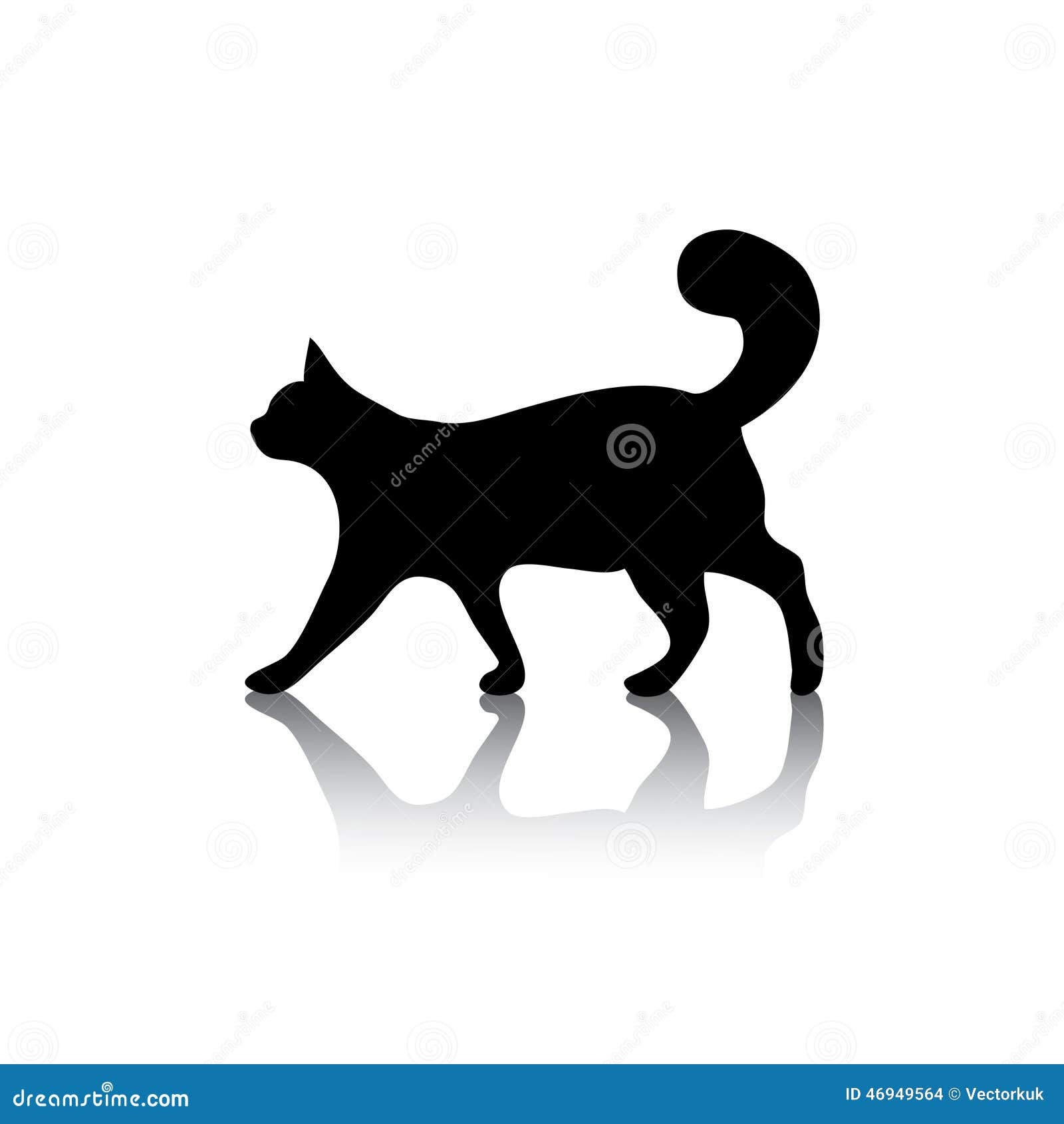 Het Symbool Van Het Kattenpictogram Op Wit Vector Illustratie ...