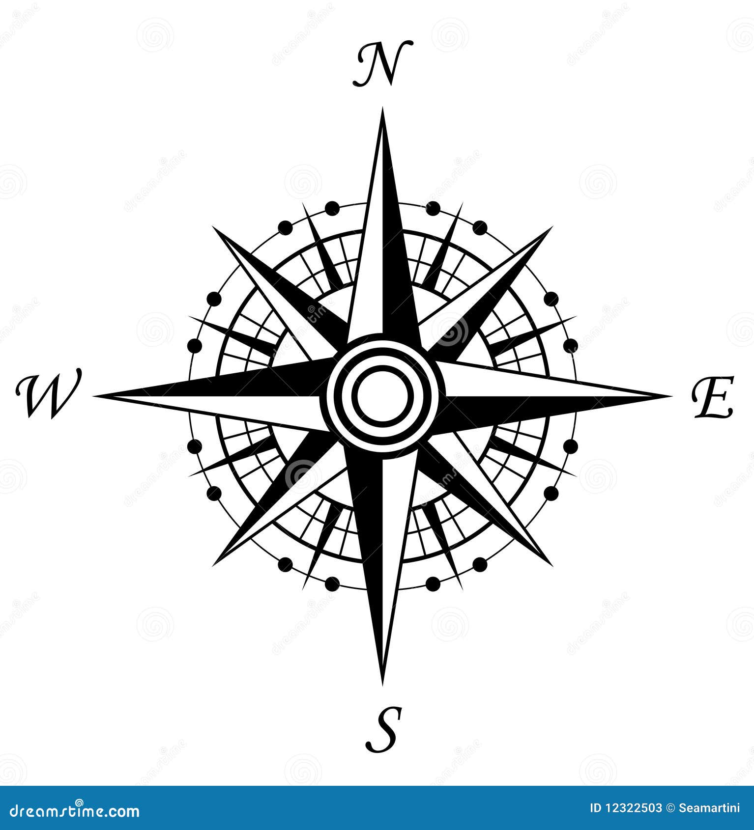 Het symbool van het kompas vector illustratie. Illustration of ...