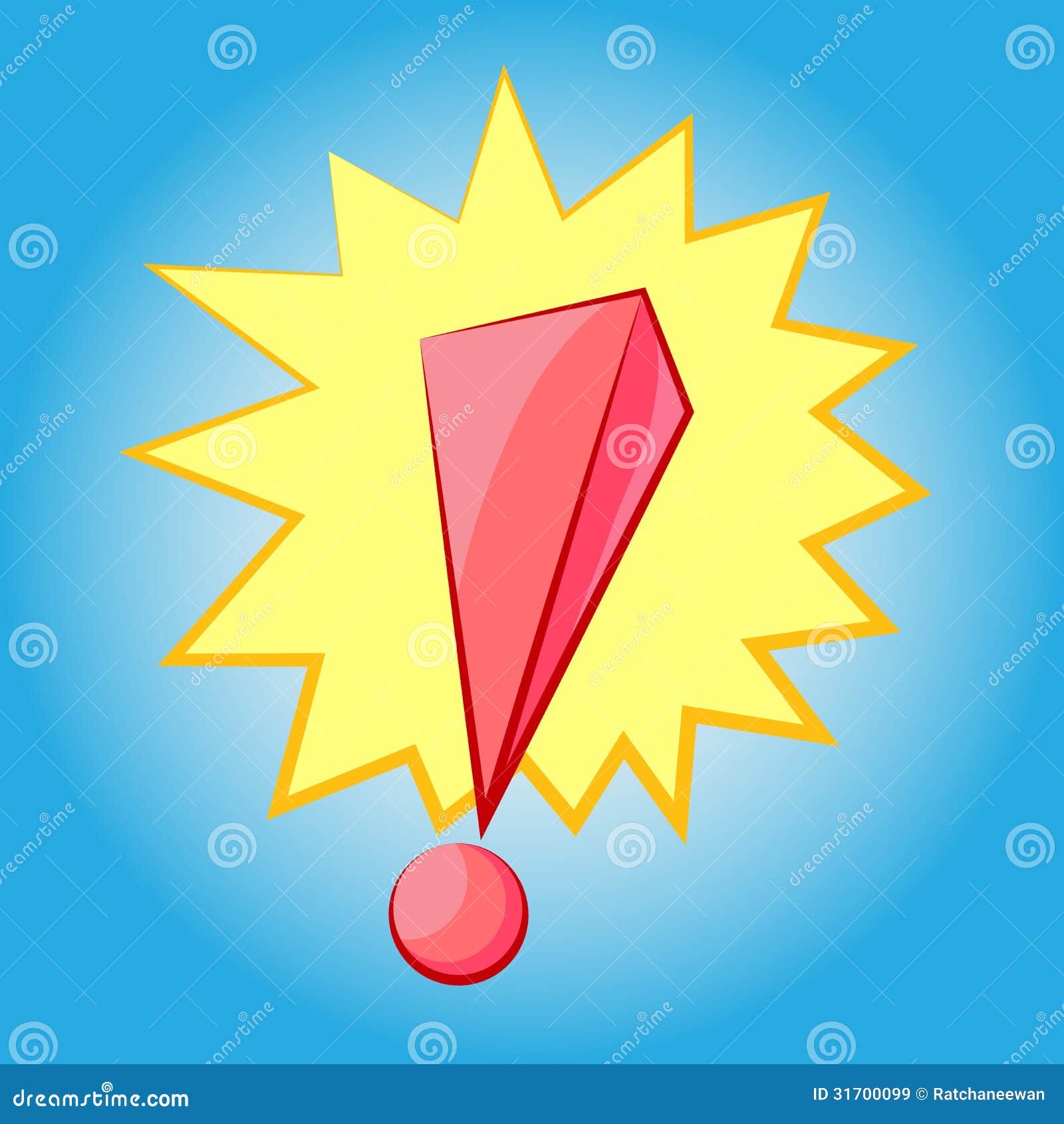 Het Symbool Van Het Uitroepteken Vector Illustratie - Illustration of ...