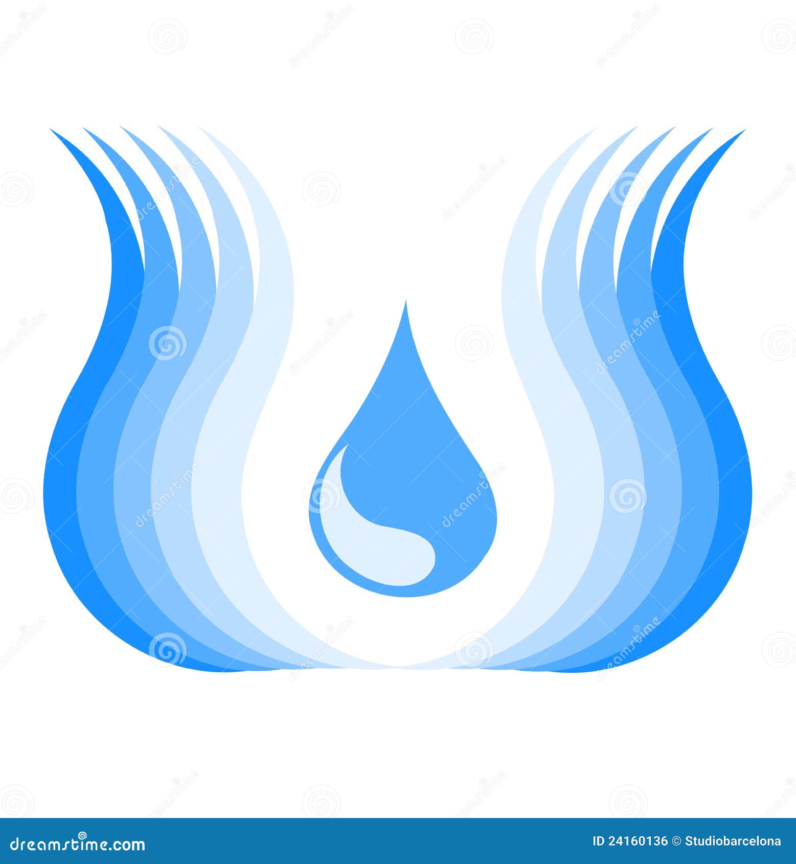Het symbool van het water vector illustratie. Illustration of milieu ...