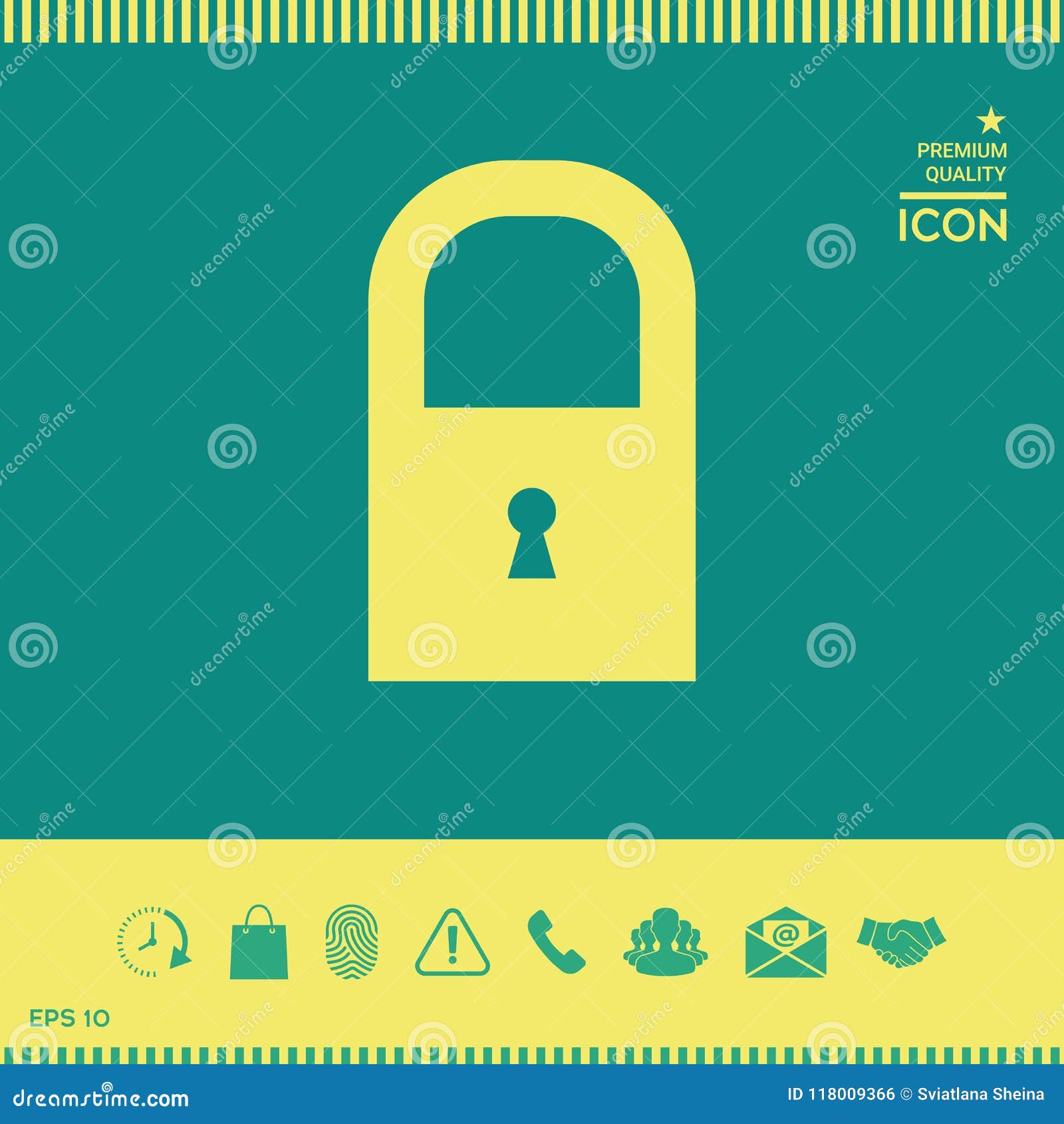 Het Symbool Van Het Slotpictogram Vector Illustratie - Illustration of ...