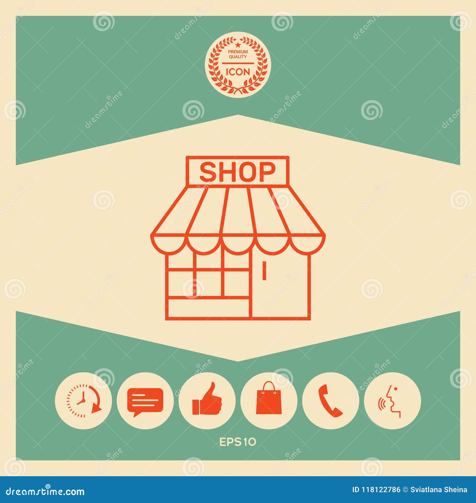 Het Symbool Van Het Winkelpictogram Vector Illustratie - Illustration ...