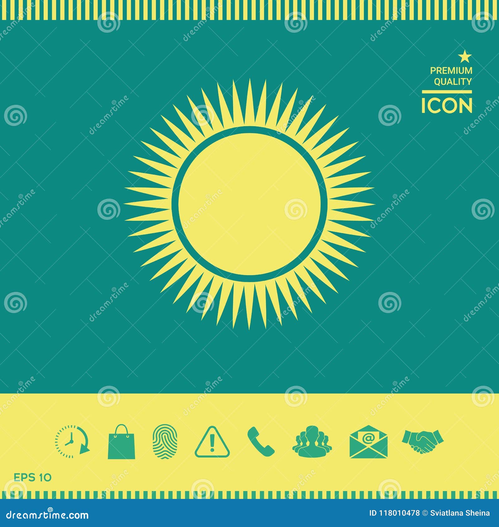 Het Symbool Van Het Zonpictogram Vector Illustratie - Illustration of ...