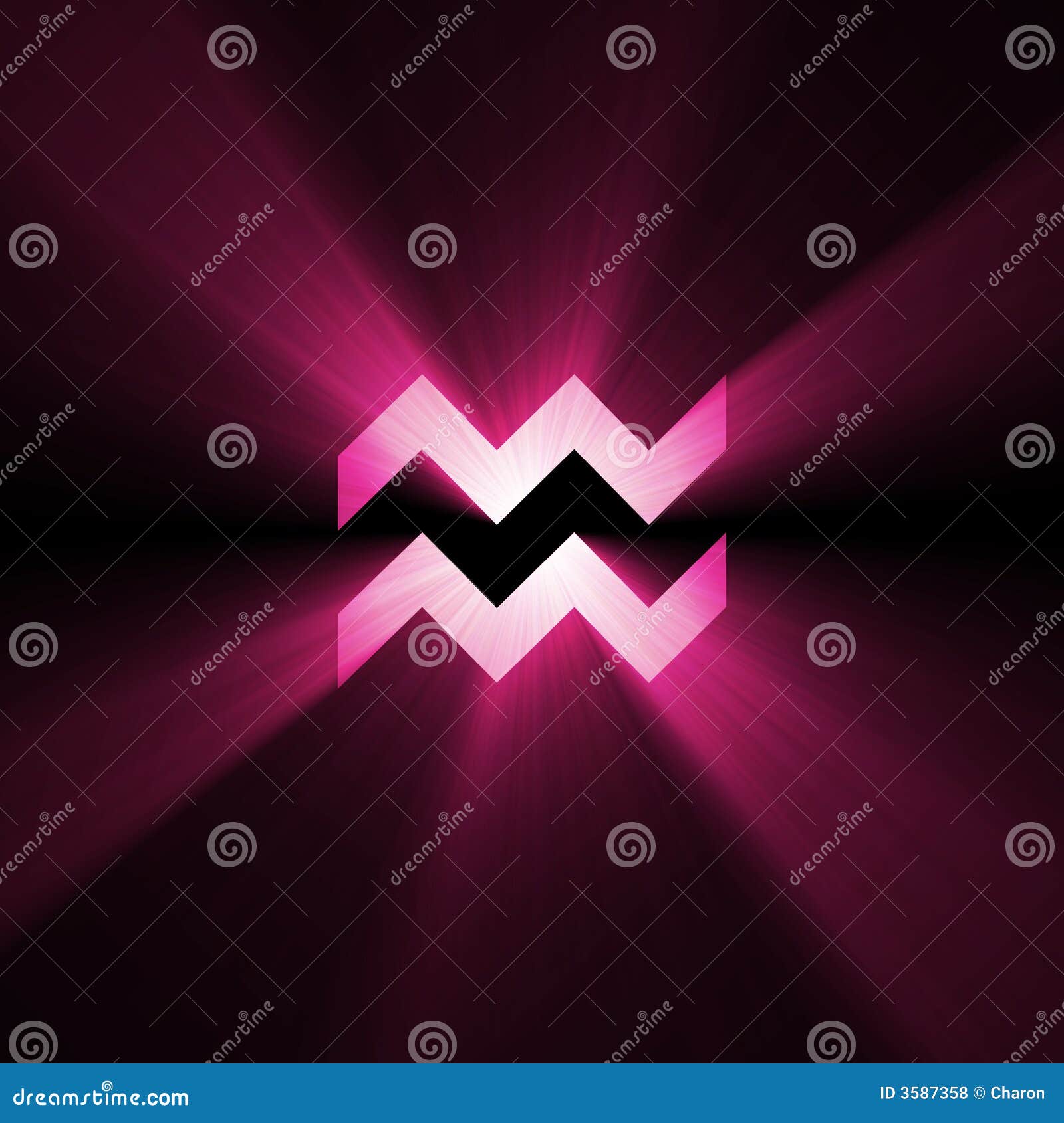 Het Symbool Waterman Van De Astrologie Stock Illustratie - Illustration ...