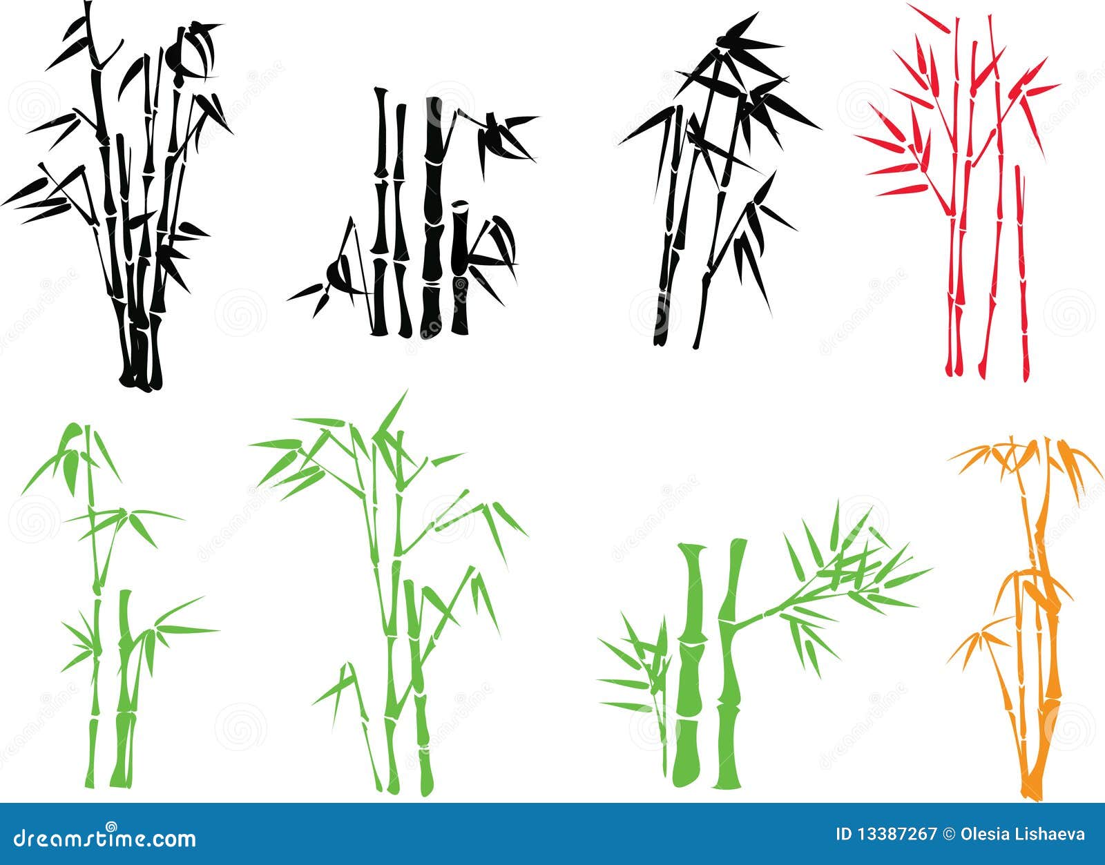 Het takje van het bamboe vector illustratie. Illustration of ...