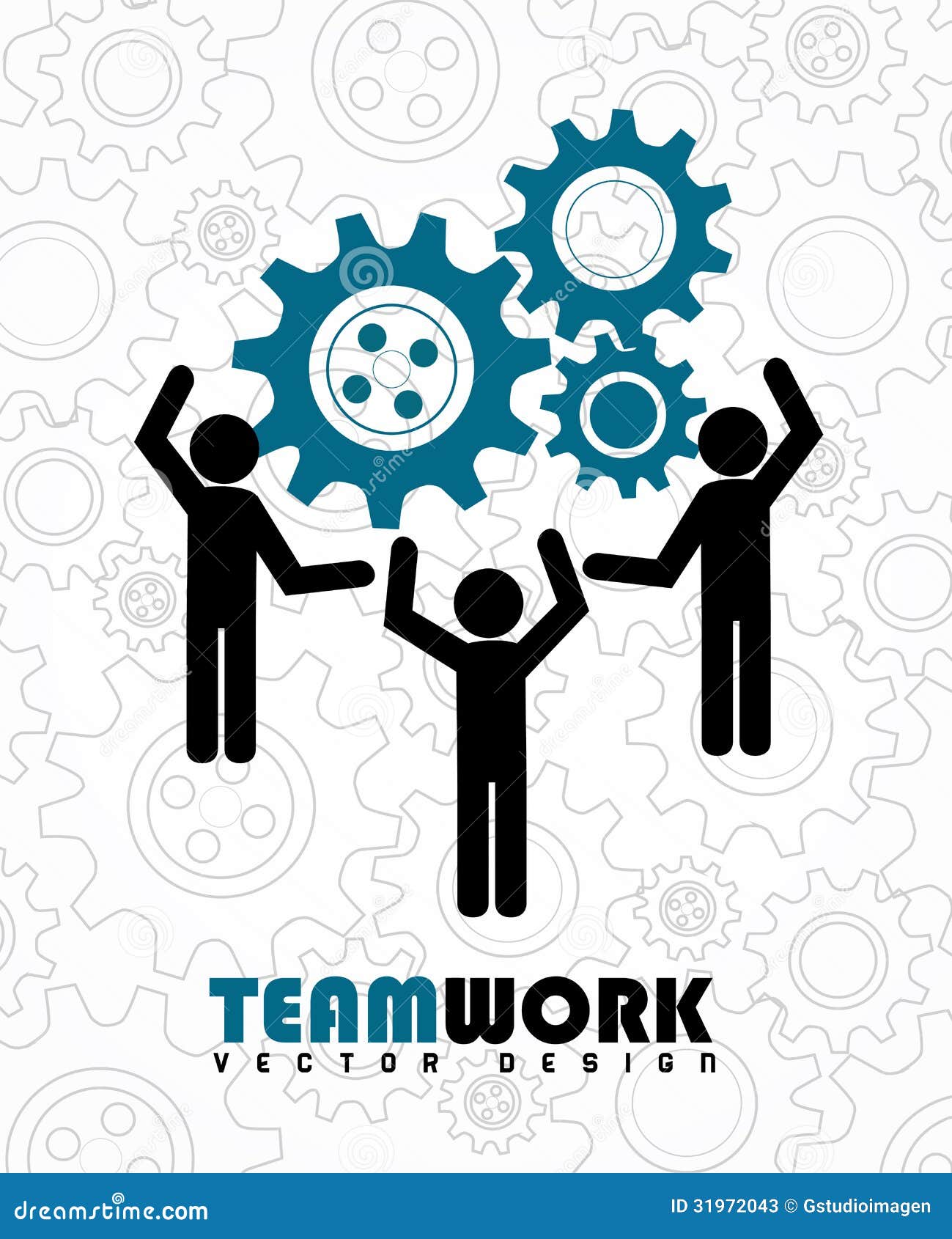 Het teamwerk vector illustratie. Illustration of collectief - 31972043