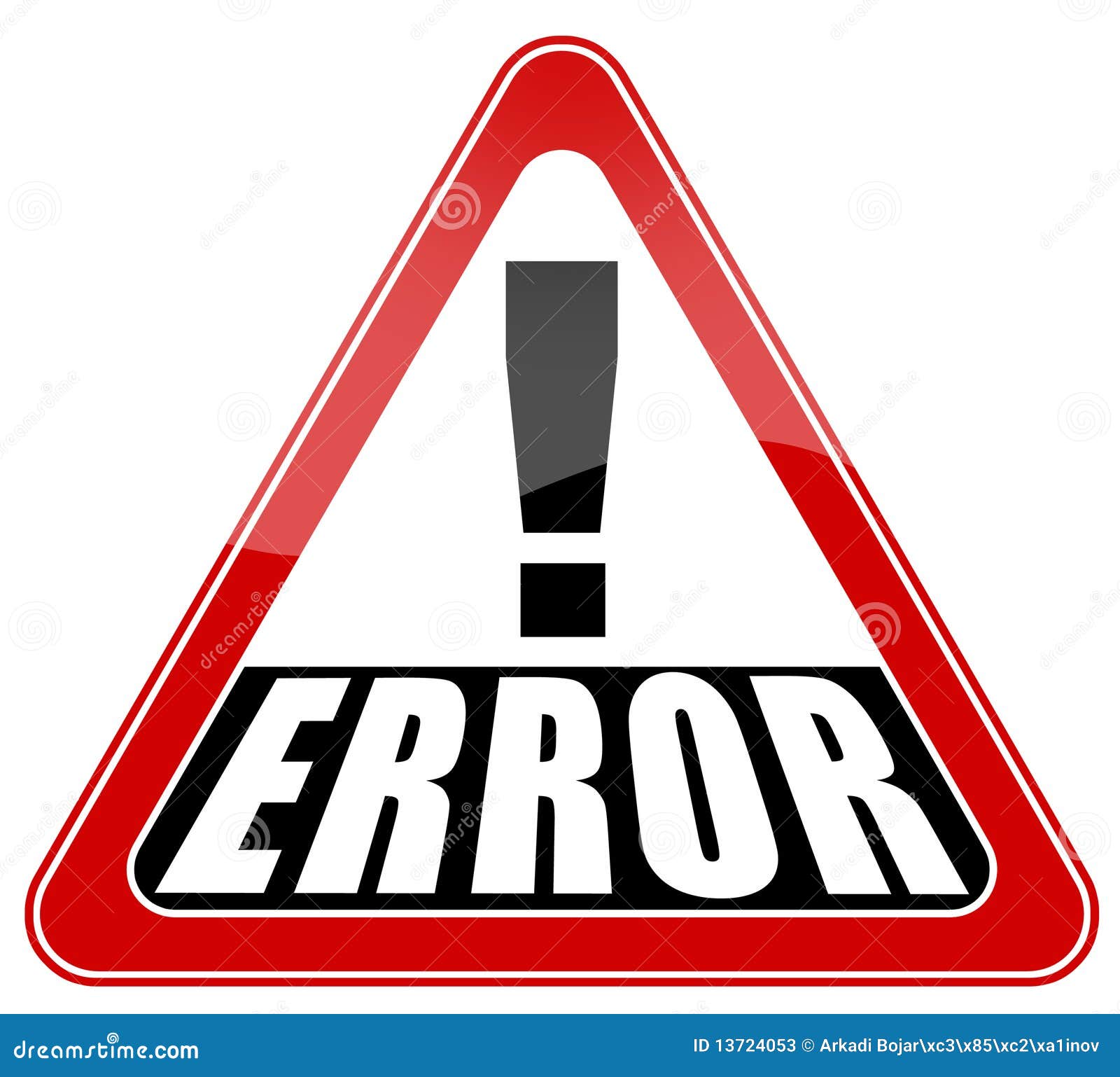 Het teken van de fout stock illustratie. Illustration of insigne - 13724053