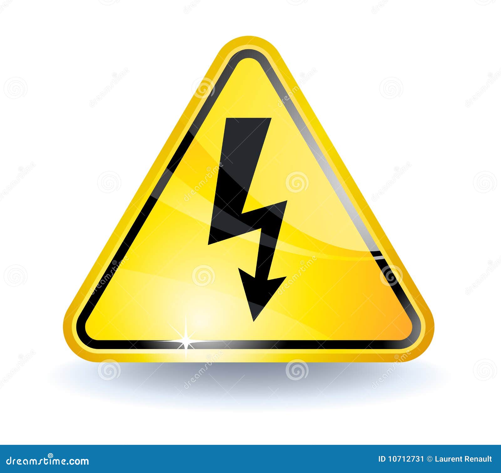 Het Teken Van De Hoogspanning Vector Illustratie - Illustration of ...