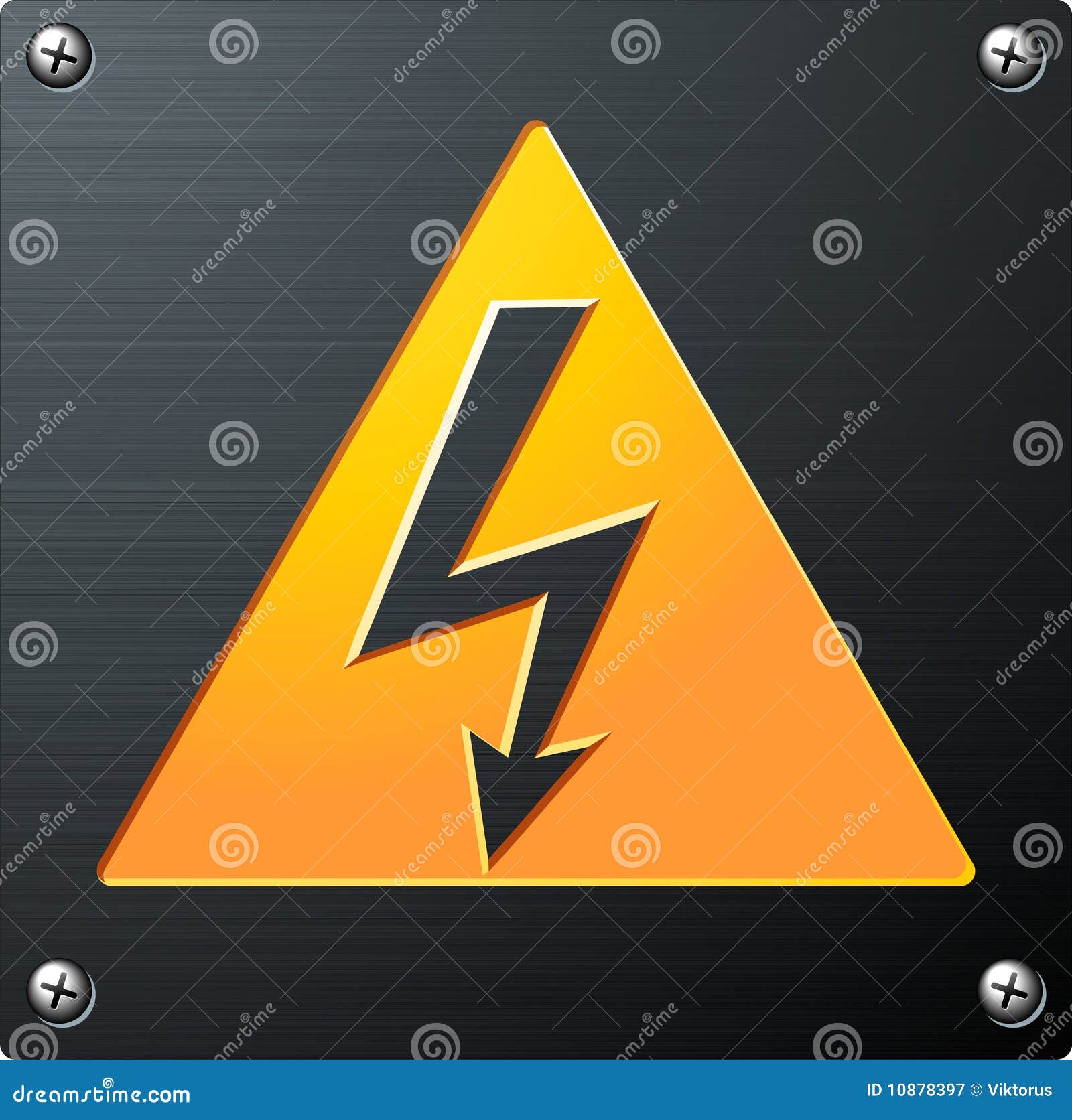 Het Teken Van De Hoogspanning Vector Illustratie - Illustration of ...