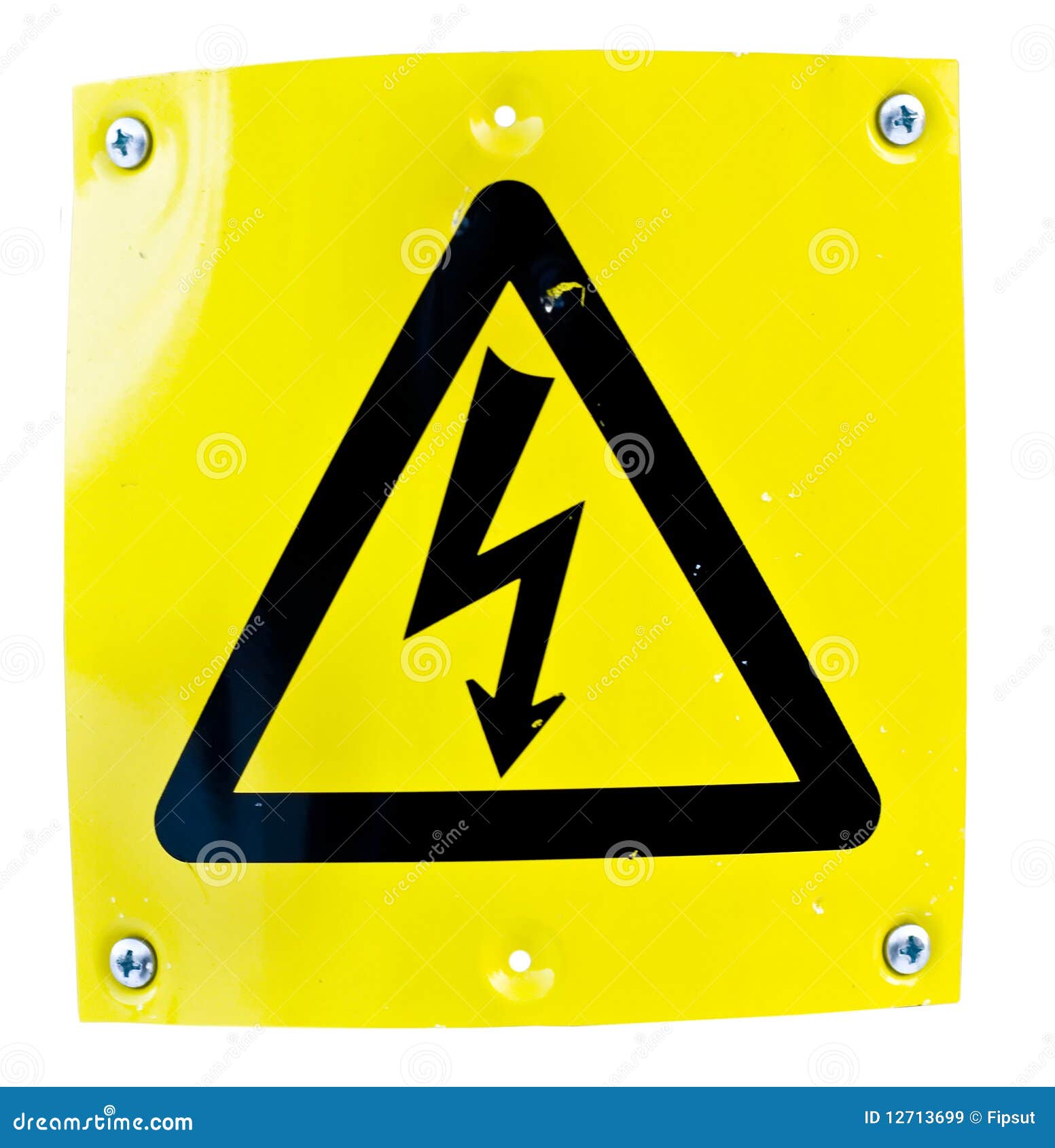 Het Teken Van De Hoogspanning Stock Afbeelding - Image of post, macht ...