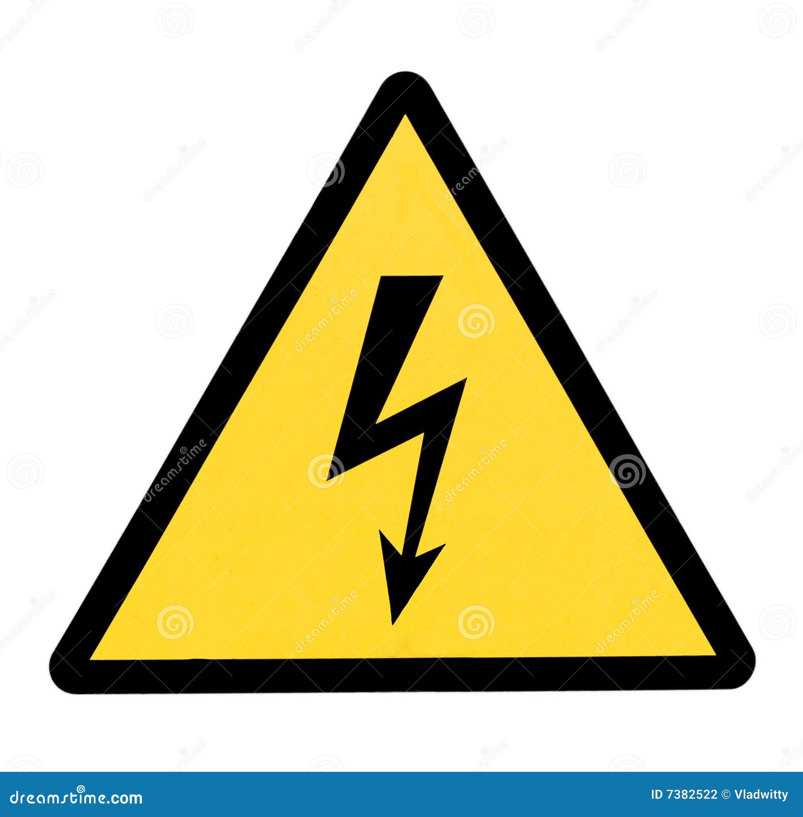 Het Teken Van De Hoogspanning Stock Foto - Image of tekening, hoog: 7382522