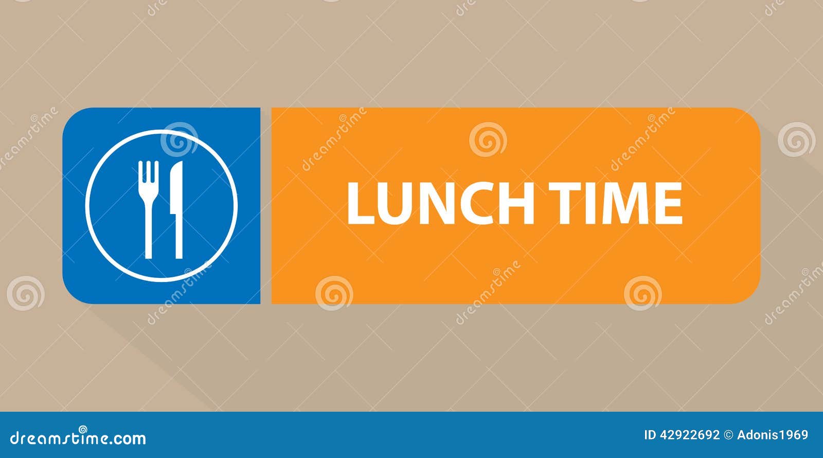 Het teken van de lunchtijd vector illustratie. Illustration of symbool ...