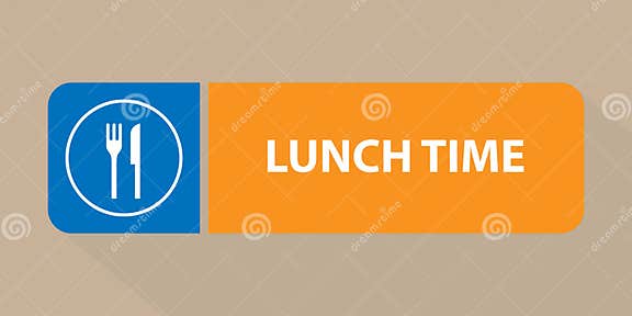 Het teken van de lunchtijd vector illustratie. Illustration of symbool ...