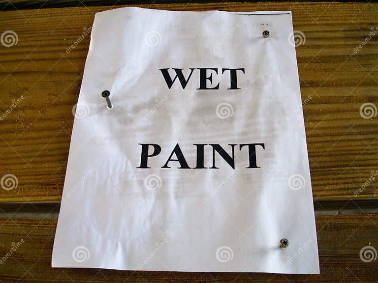 Het Teken van de nat-verf stock foto. Image of teken, waarschuwing ...