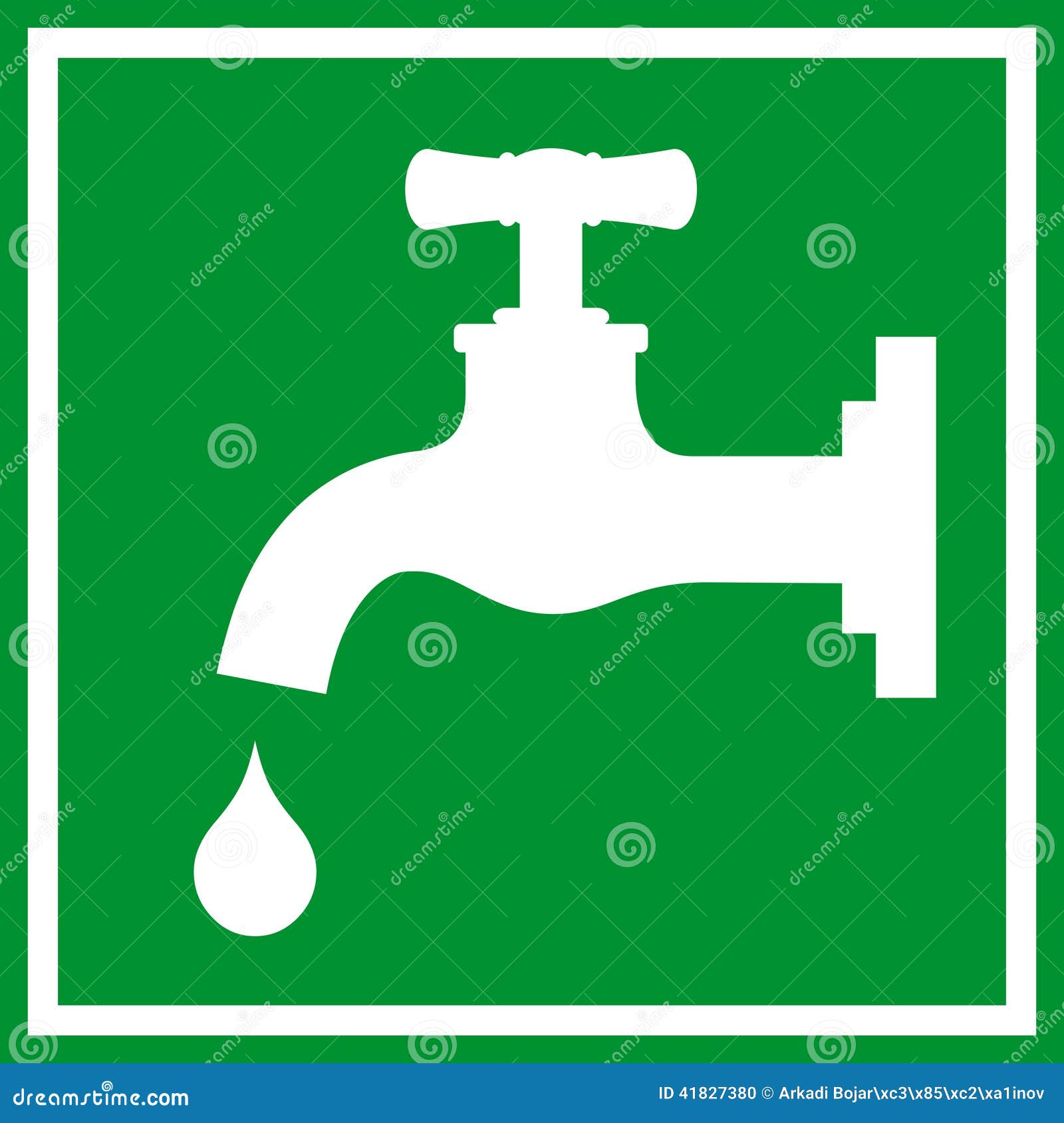 Het Teken Van De Waterkraan Vector Illustratie - Illustration of teken ...