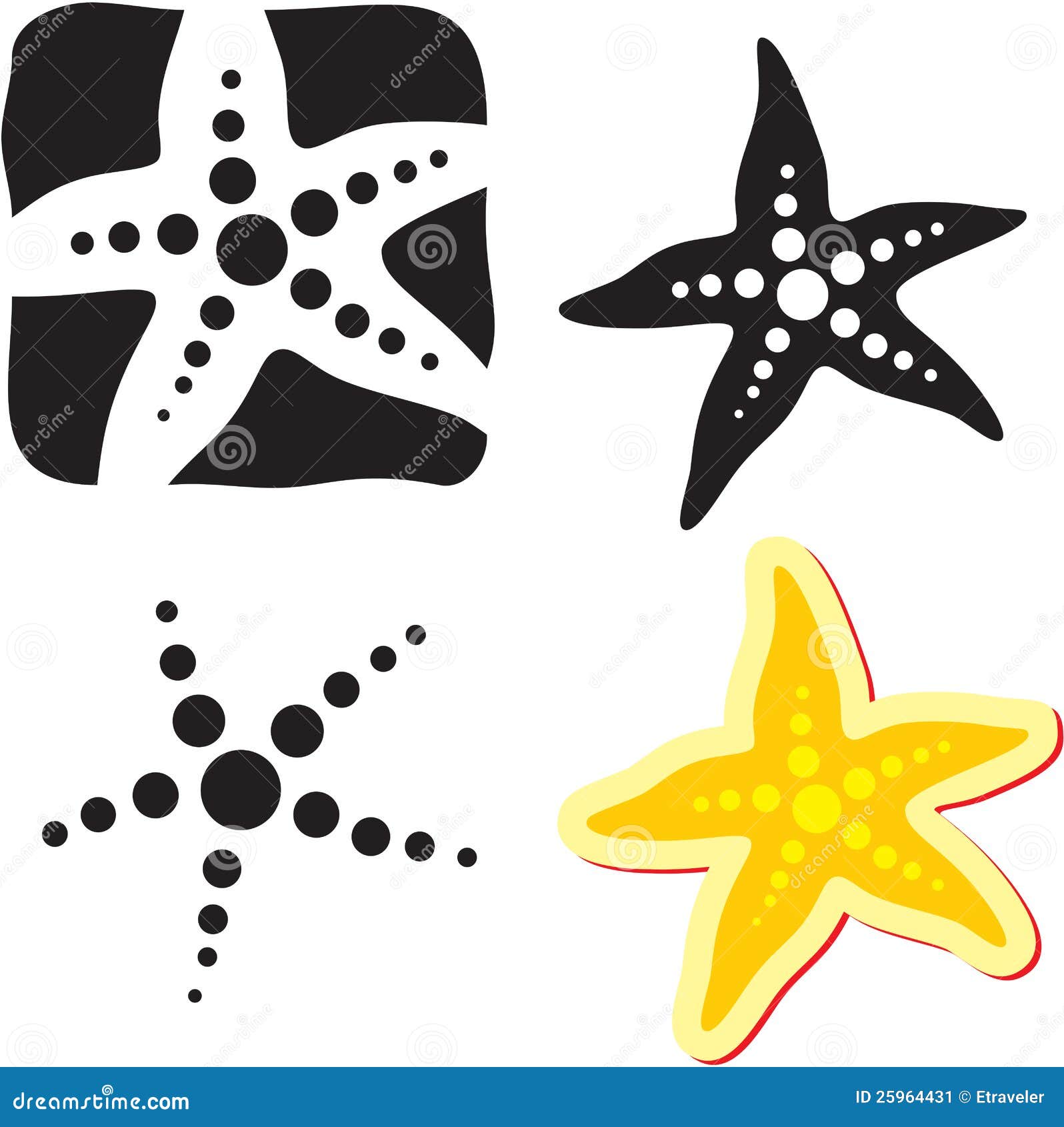 Het Teken Van De Zeester. Overzeese Ster Vector Illustratie ...