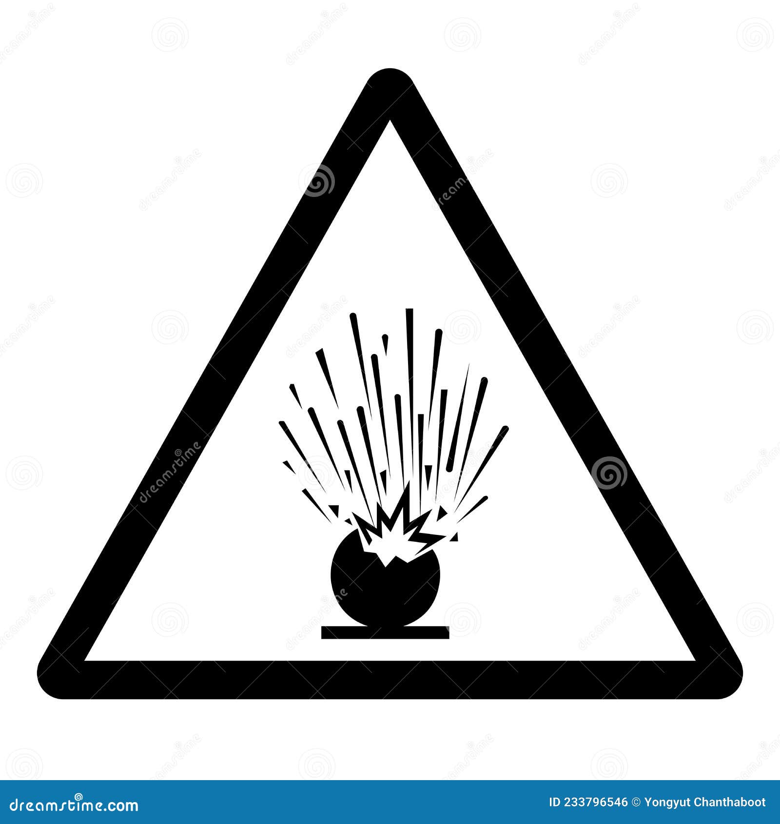 Het Teken Van Het Explosieve Symbool Van Het Teken Van De Vector ...