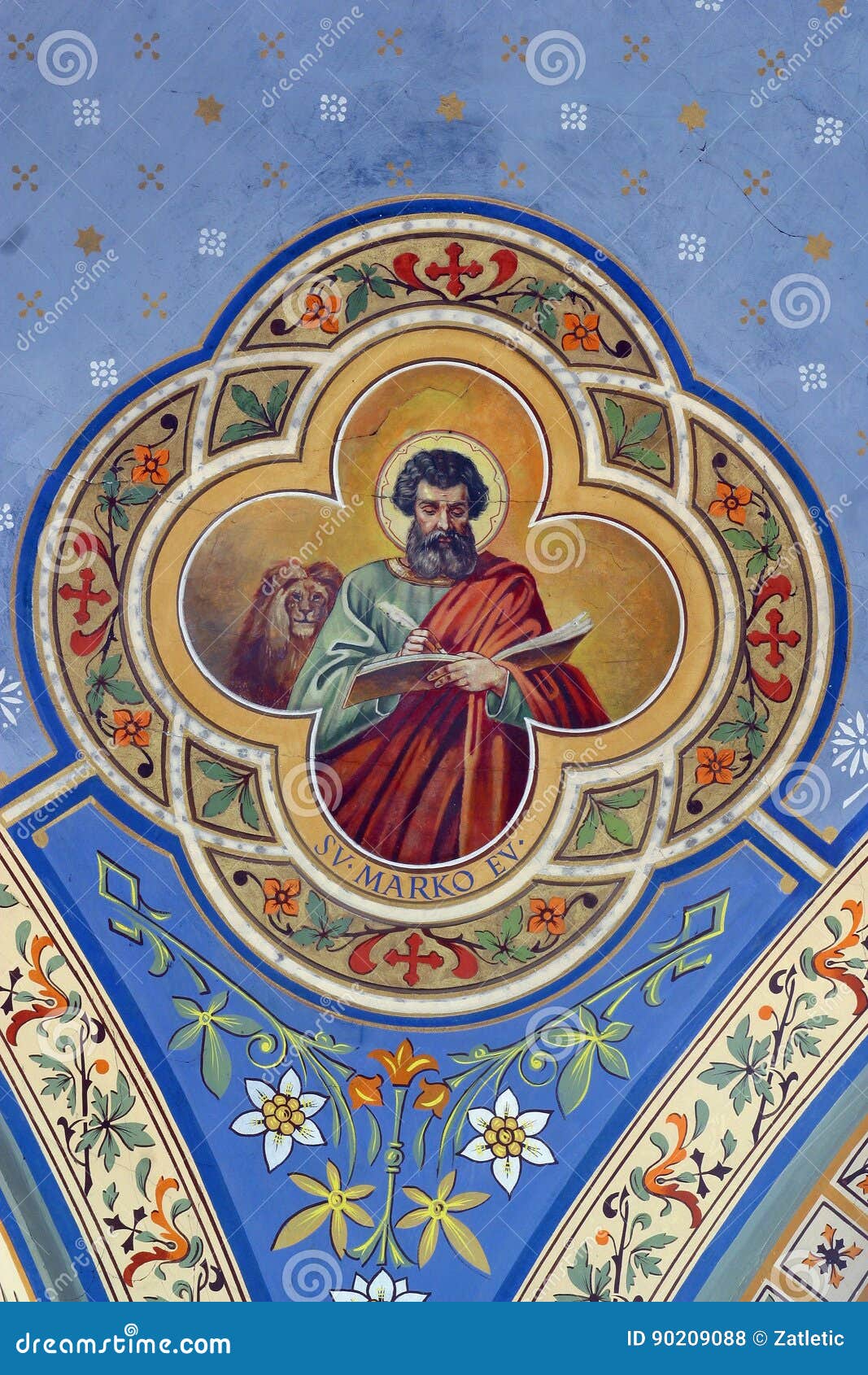 Het Teken Van Heilige De Evangelist Stock Foto - Image of christendom ...