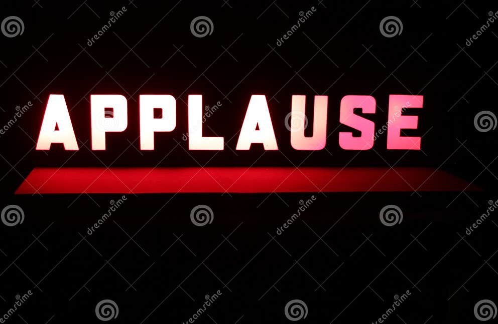 Het Teken Van Het Applaus Van De Studio Stock Afbeelding - Image of ...