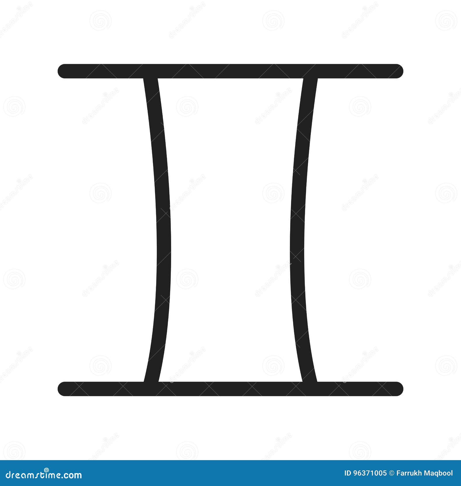 Het teken van Tweeling stock illustratie. Illustration of teken - 96371005