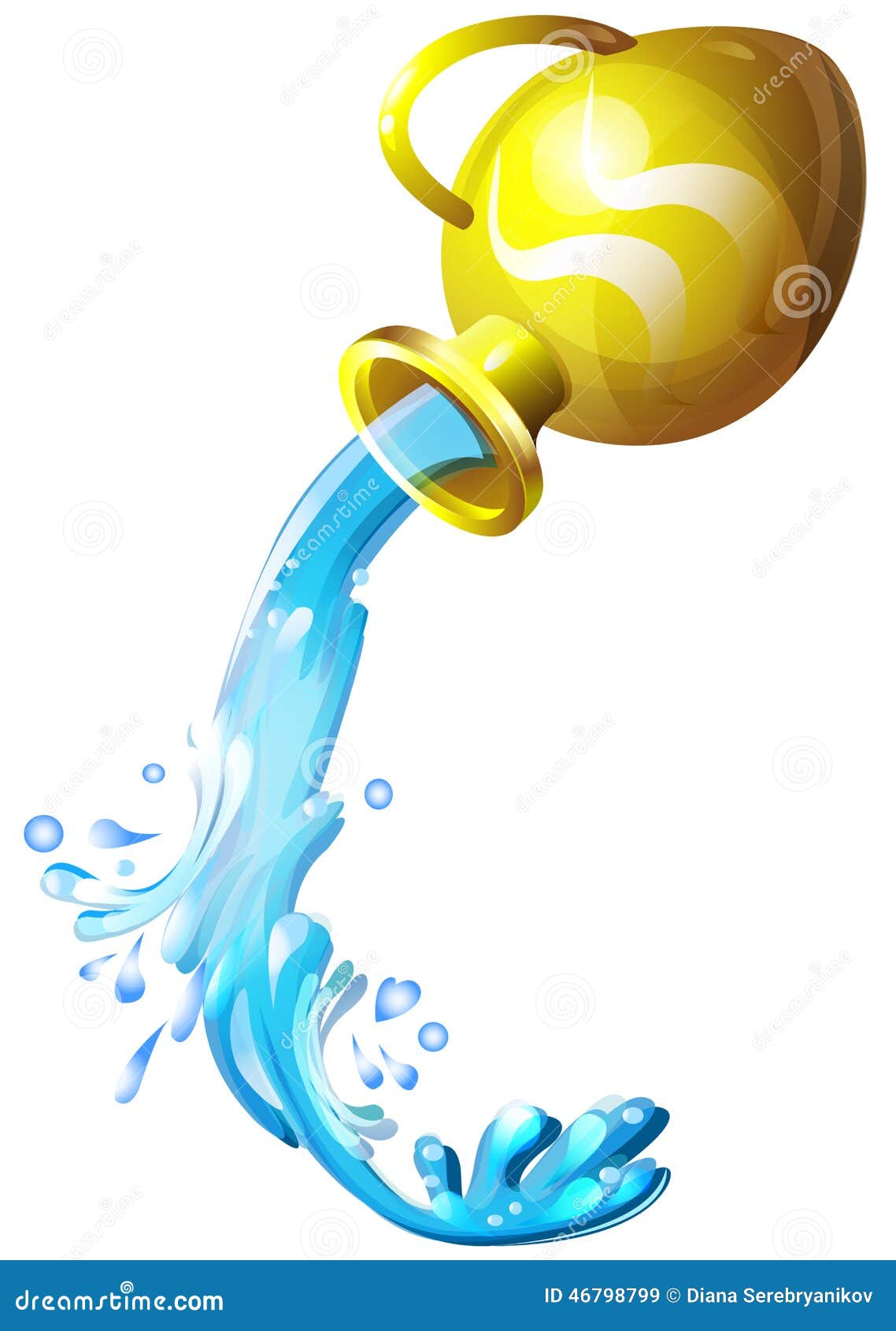 Het teken van Waterman vector illustratie. Illustration of vaas - 46798799