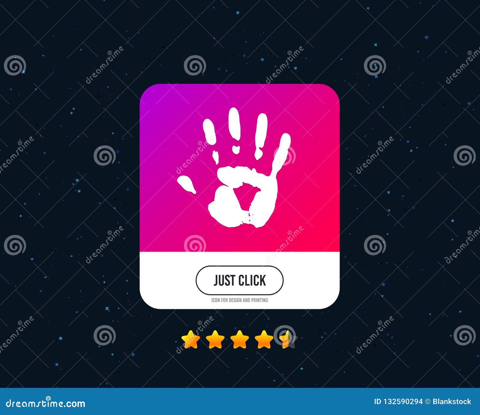 Het Tekenpictogram Van De Handdruk Het Symbool Van Het Einde Vector ...