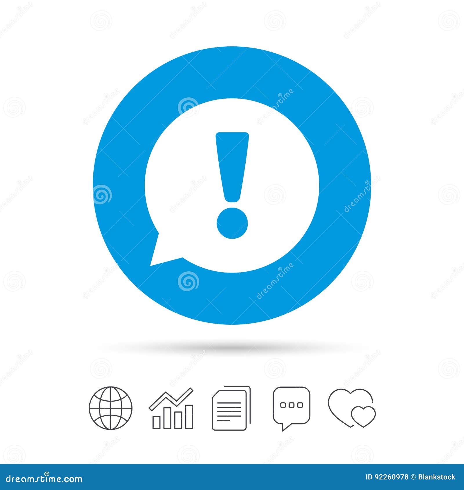 Het Tekenpictogram Van Het Uitroepteken Het Symbool Van De Aandacht ...