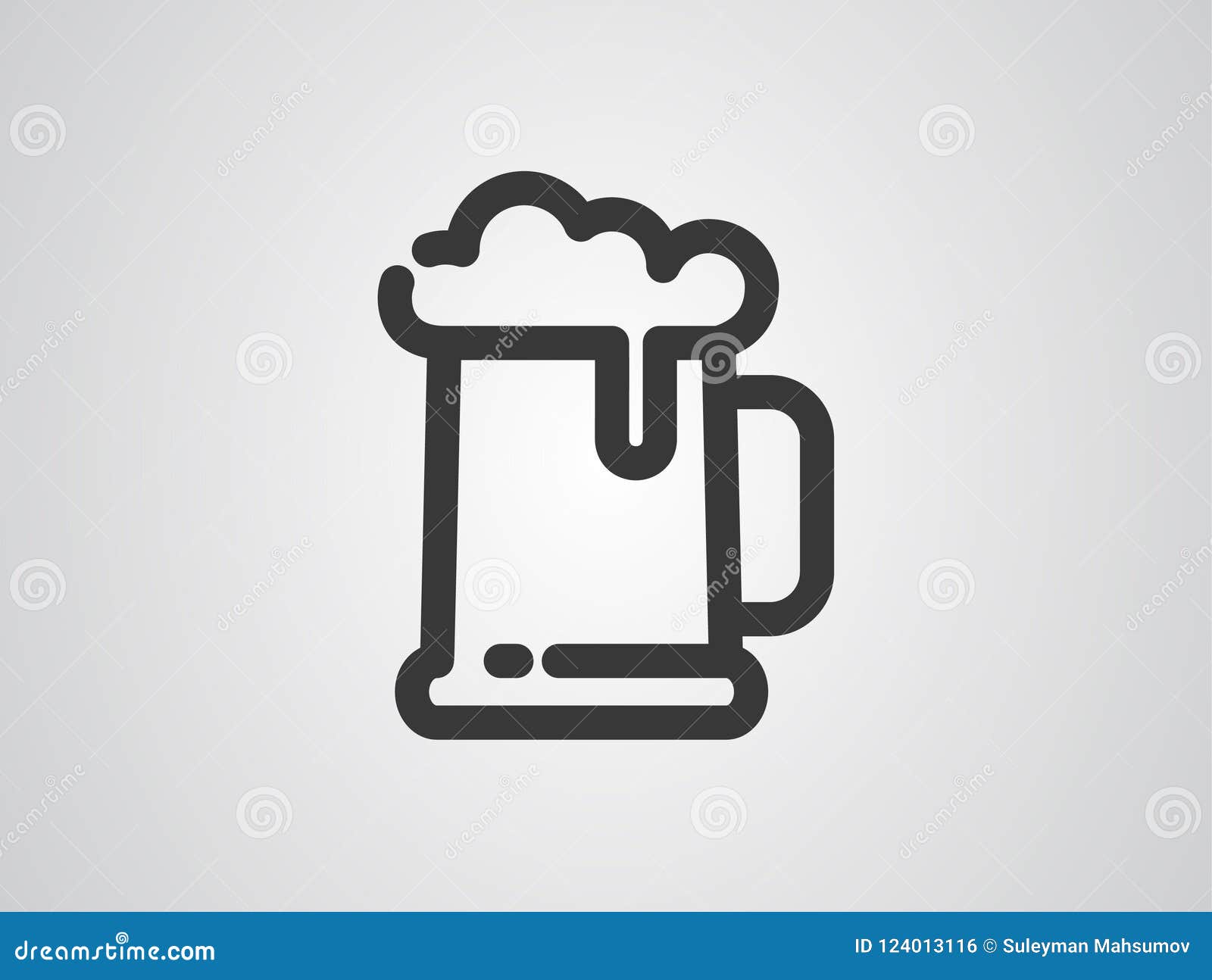 Het Tekensymbool Van Het Bier Vectorpictogram Vector Illustratie ...