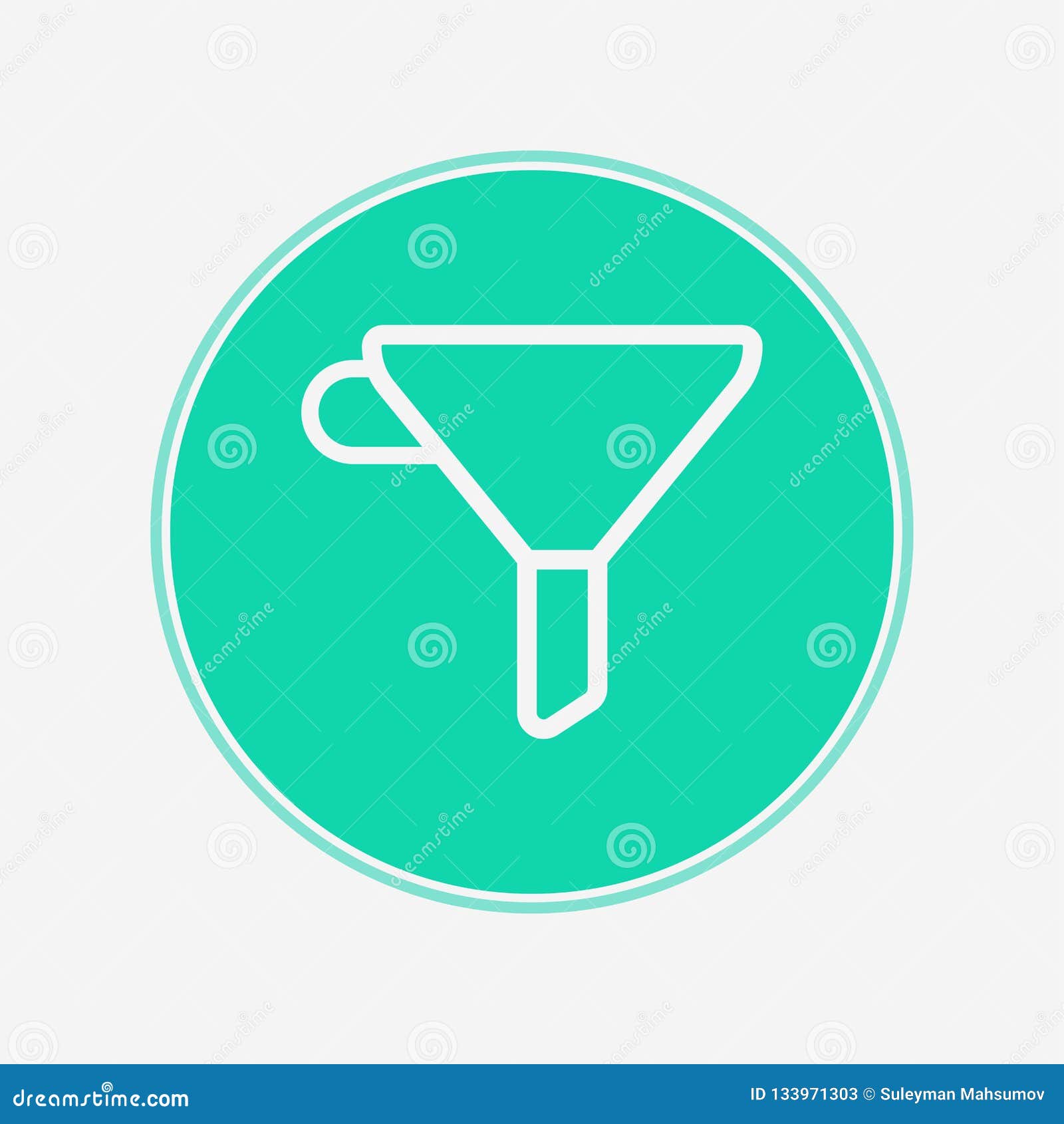 Het Tekensymbool Van Het Trechter Vectorpictogram Vector Illustratie ...