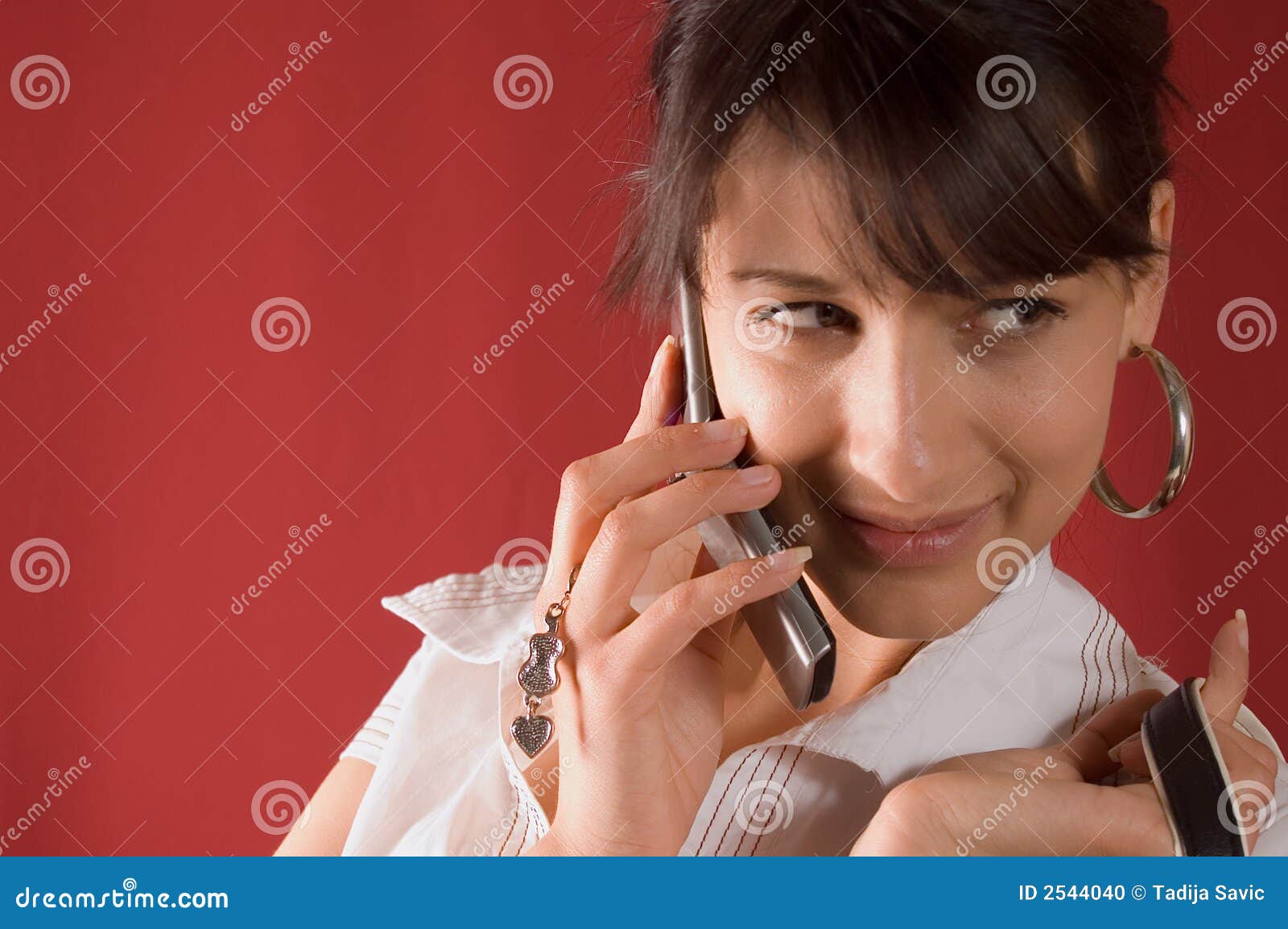 Het telefoneren van stock foto. Image of schoonheid, luxe - 2544040