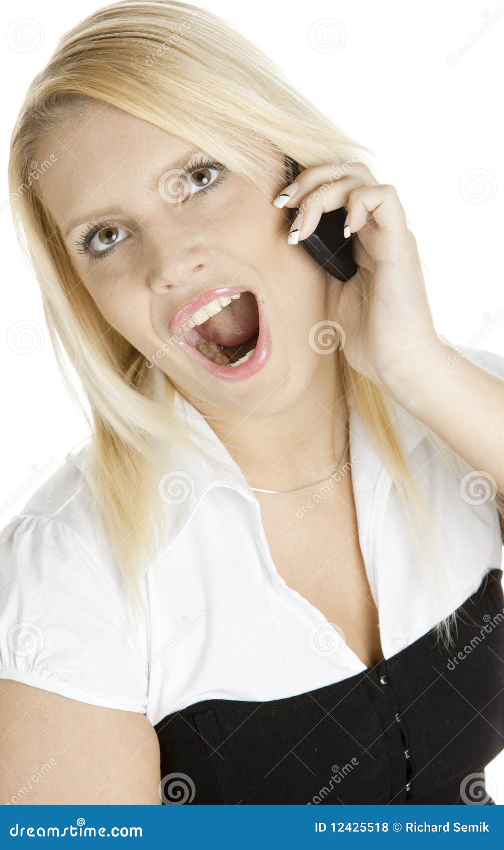 Het telefoneren van vrouw stock foto. Image of wijfje - 12425518